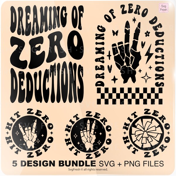 Cheer Dreaming of Zero Deductions Svg - Etsy
