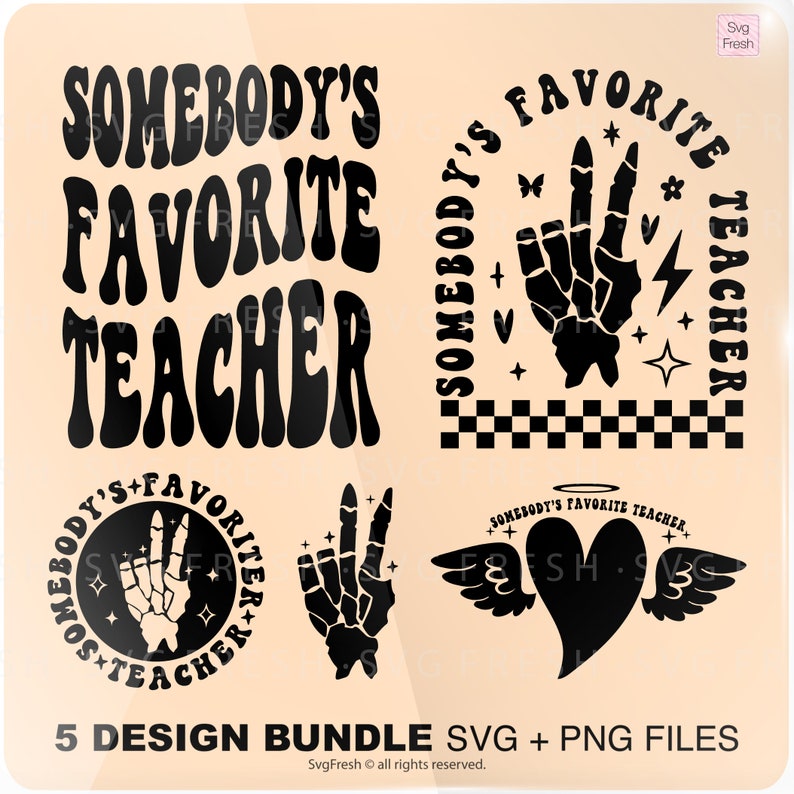 Somebody's Favorite Teacher Png Svg Teacher Humor Svg - Etsy