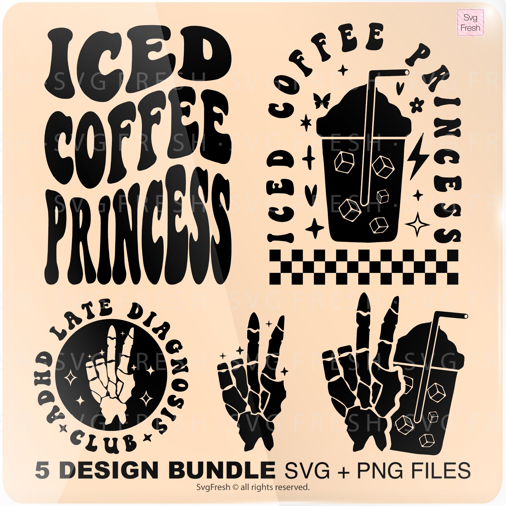 Iced Coffee Princess Png Svg Road Rage Svg Road Rage Png - Etsy