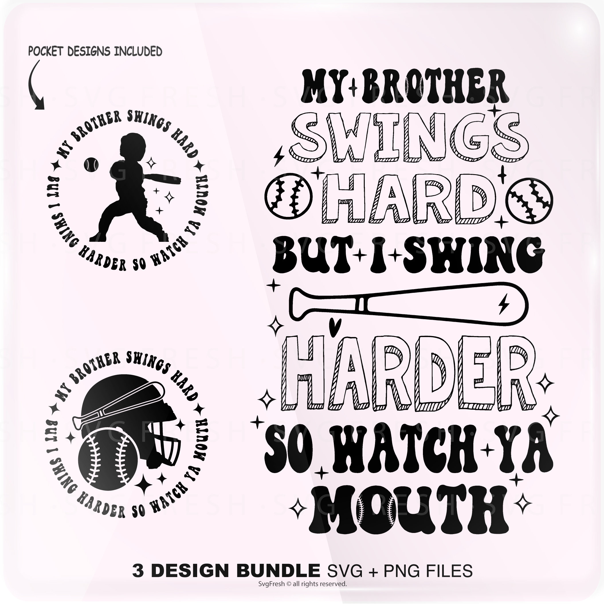 Funny Baseball Brother Png Svg, Softball Quote Svg, Softball Svg ...