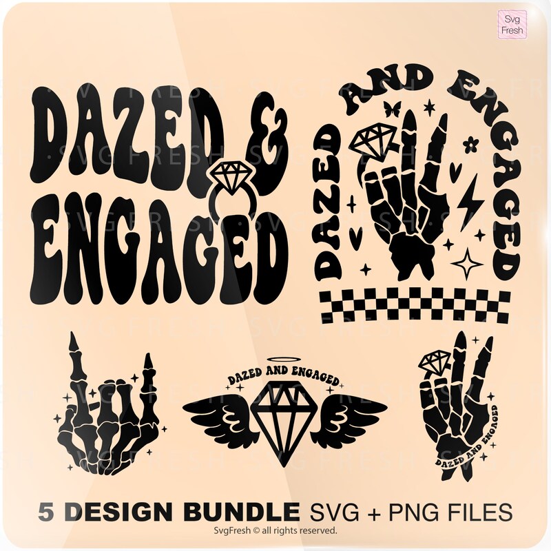 Engaged Svg - Etsy