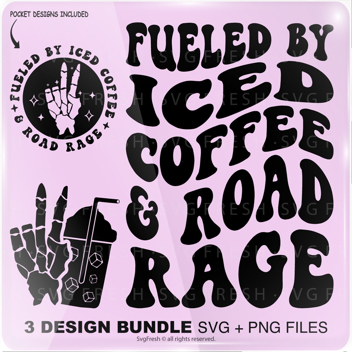 Fueled by Iced Coffee & Road Rage Png Svg, Road Rage Svg, Road Rage Png ...