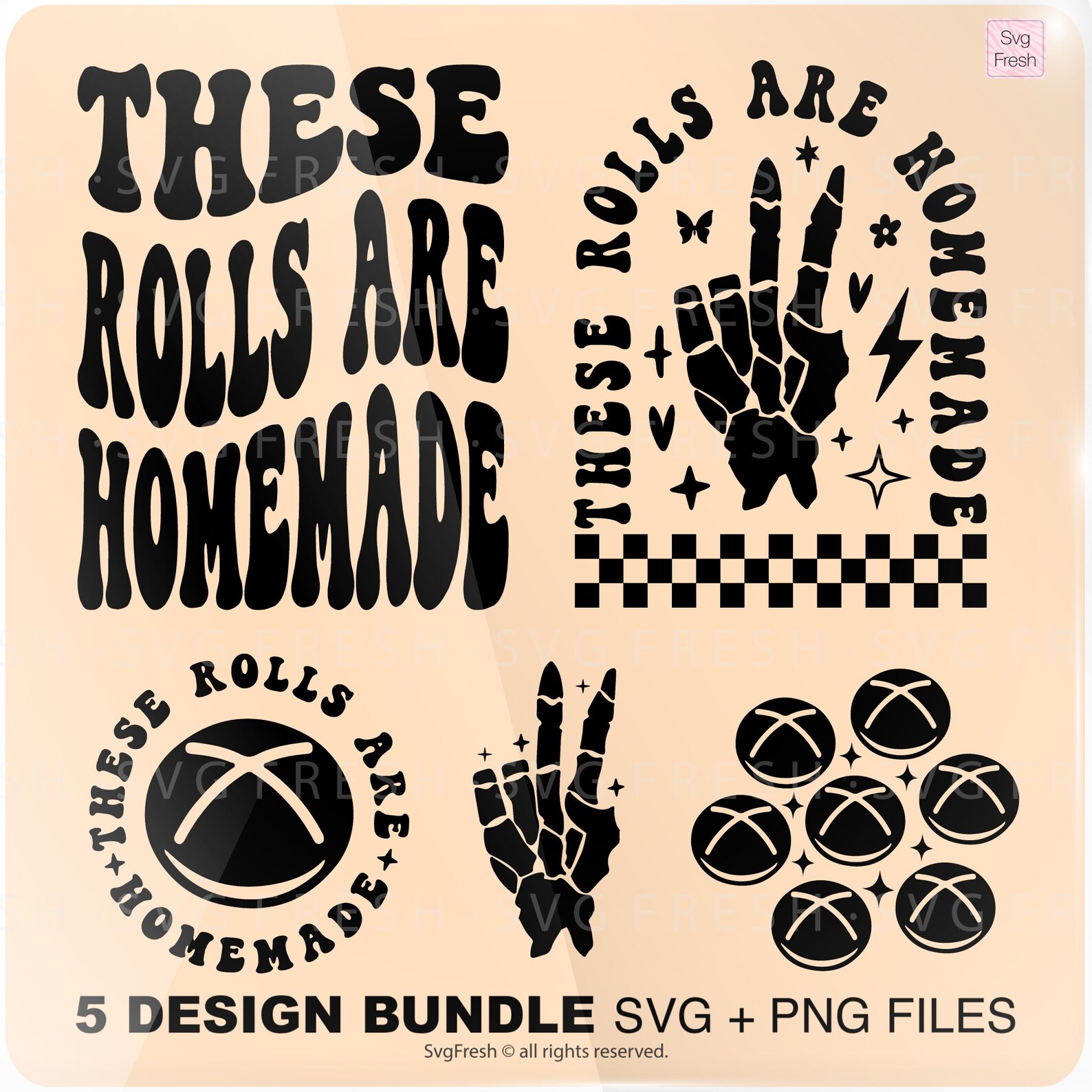 These Rolls Are Homemade Png Svg, Thanksgiving Svg, Funny Fall Quote ...
