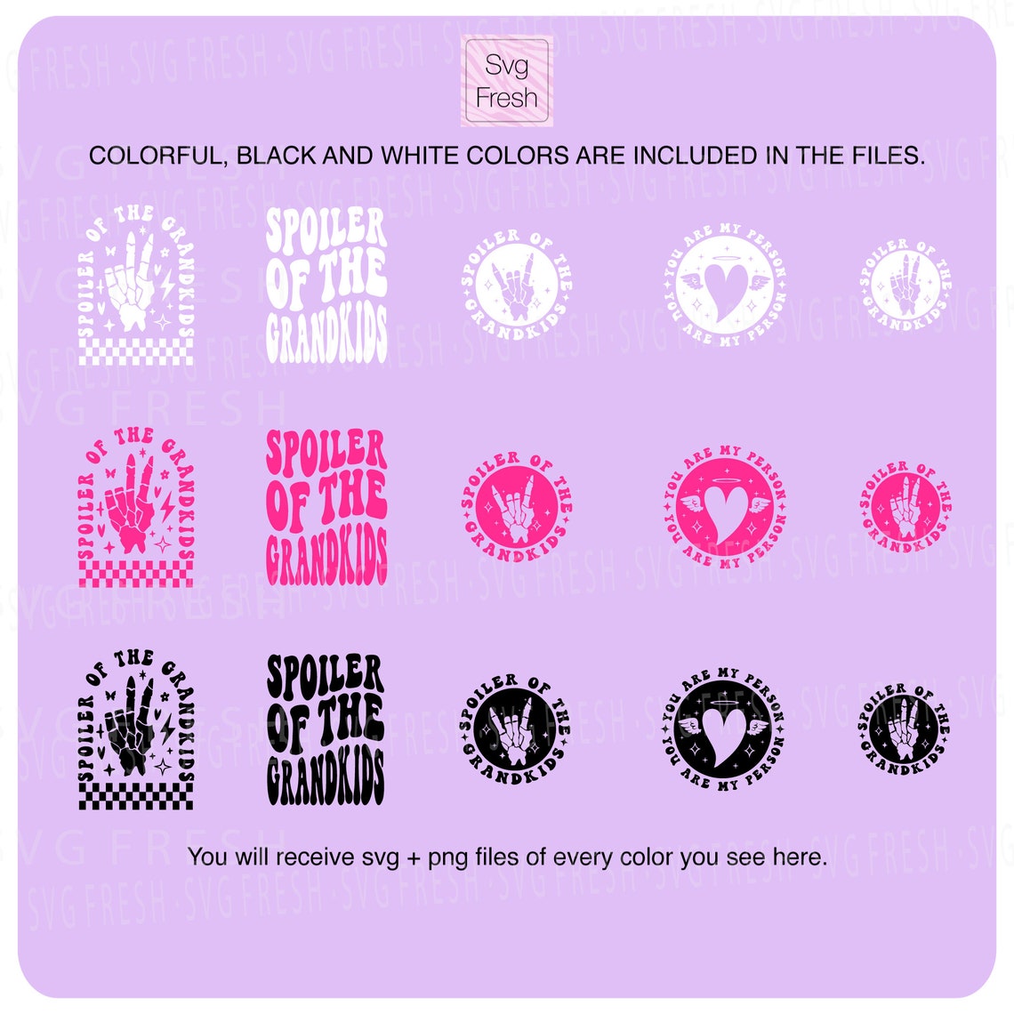 Spoiler of the Grandkids Svg, Funny Toddler Svg, Grandma Svg, Nana Svg ...