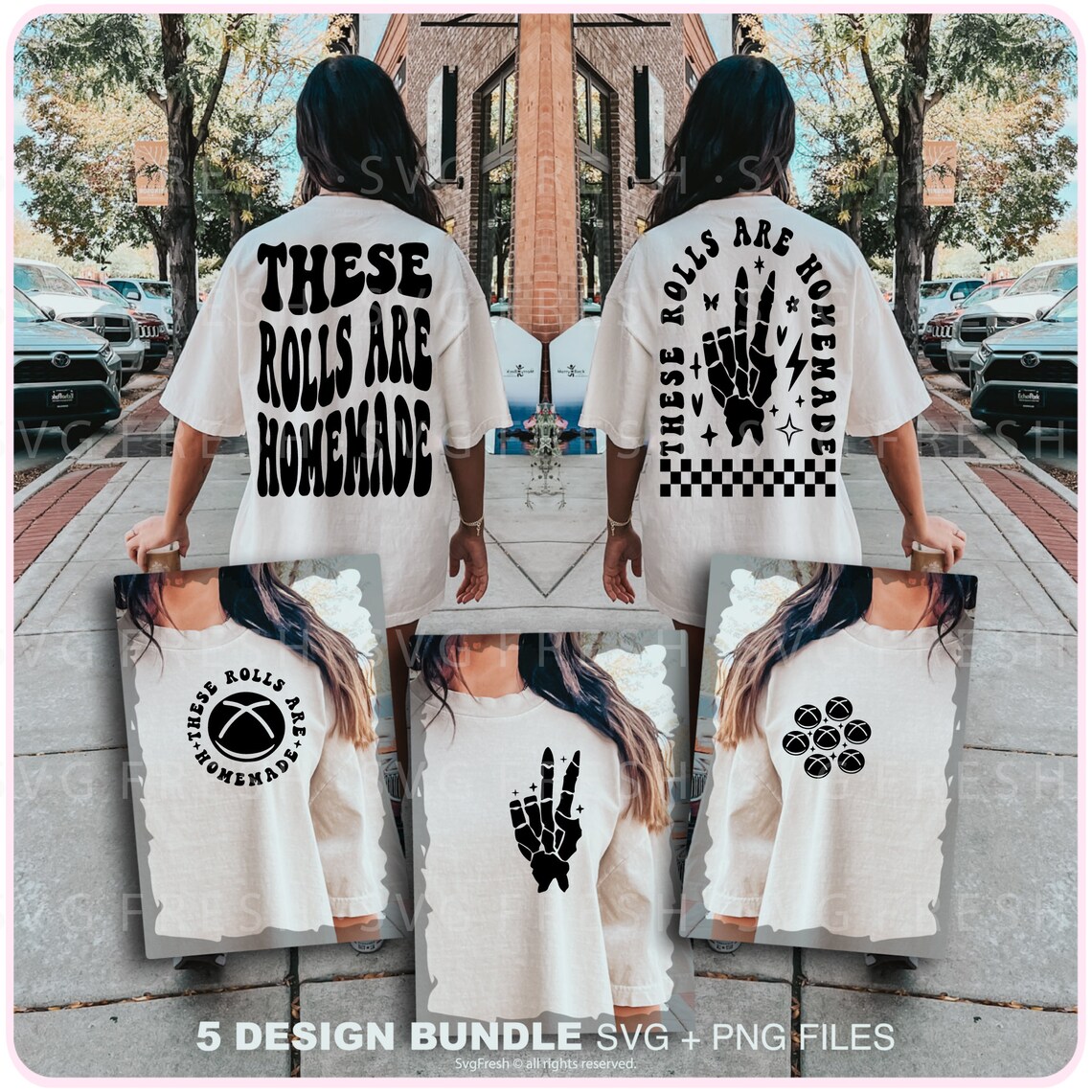 These Rolls Are Homemade Png Svg, Thanksgiving Svg, Funny Fall Quote ...