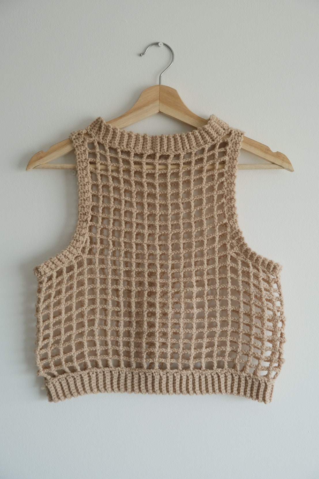 Crochet Mesh Vest Pattern - PDF Pattern - Video Tutorial - English Only ...