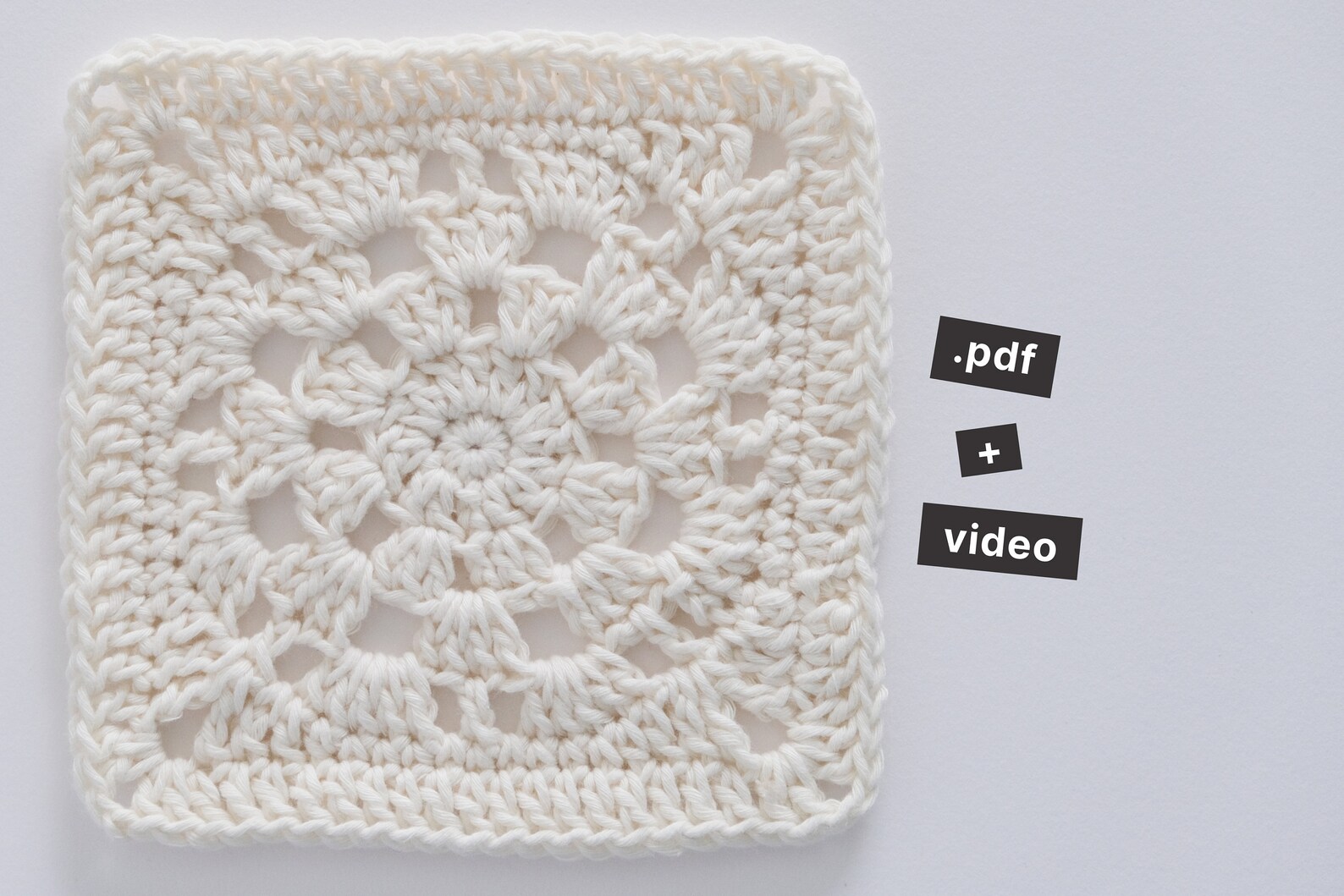 Crochet Pattern Lace Granny Square Pattern PDF Pattern Video Tutorial ...