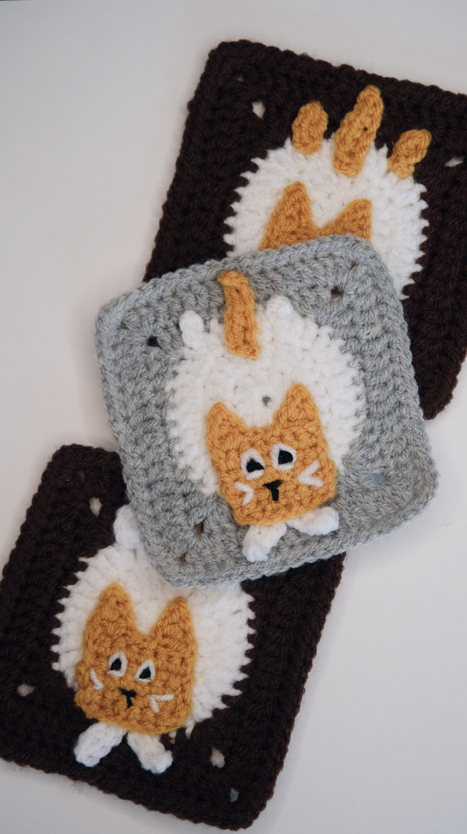 Crochet Cat Granny Square Pattern: 3D Animal Design (PDF Pattern ...