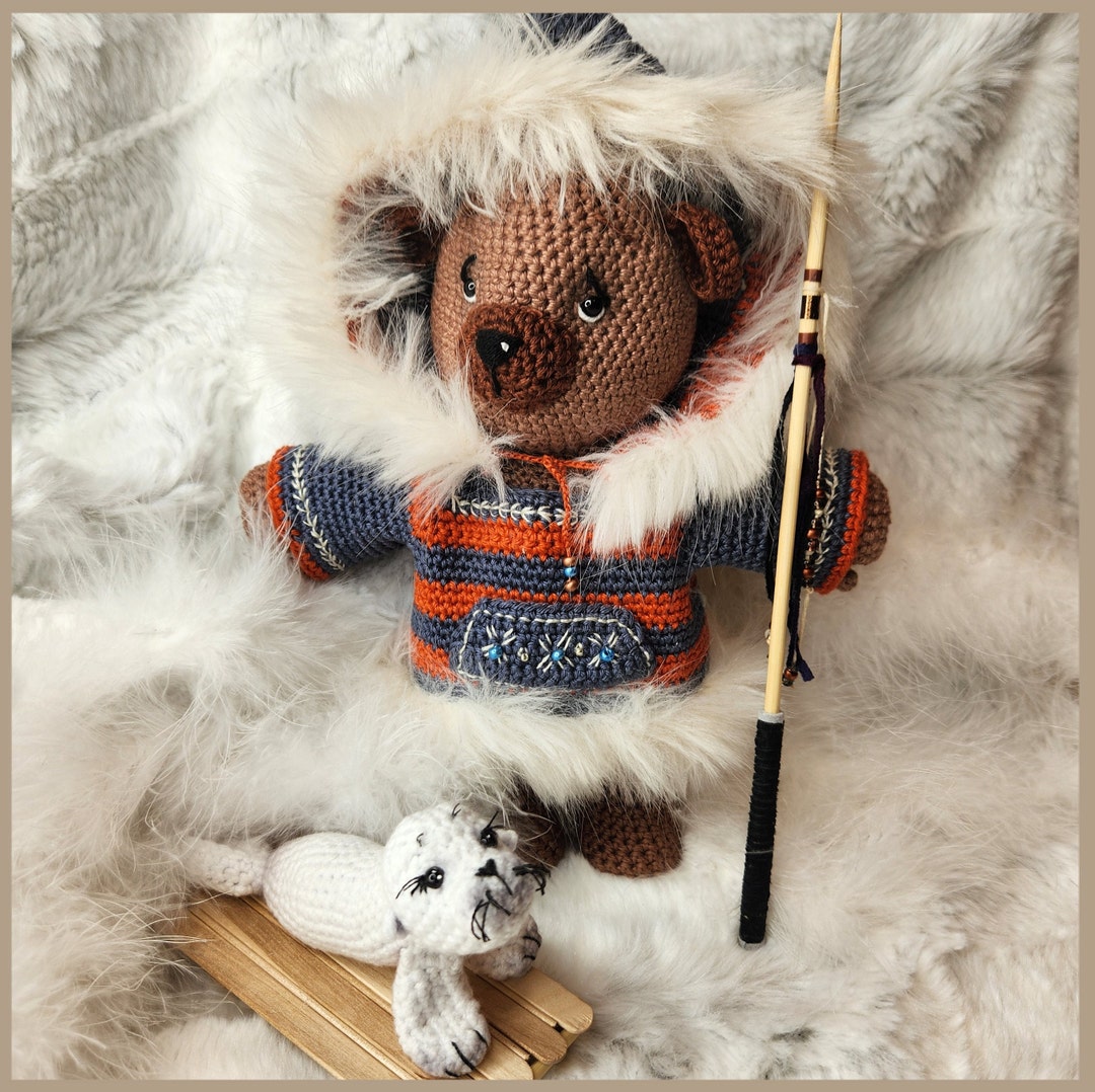 Kodabear and Baby Seal, Plush Toy, Crochet Pattern, Stuffed Eskimo Bear ...