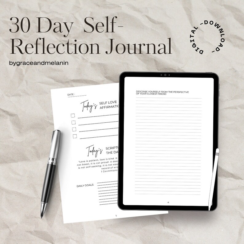 30 Days of Self Reflection - Made With Love Daily Christian Journal - Etsy