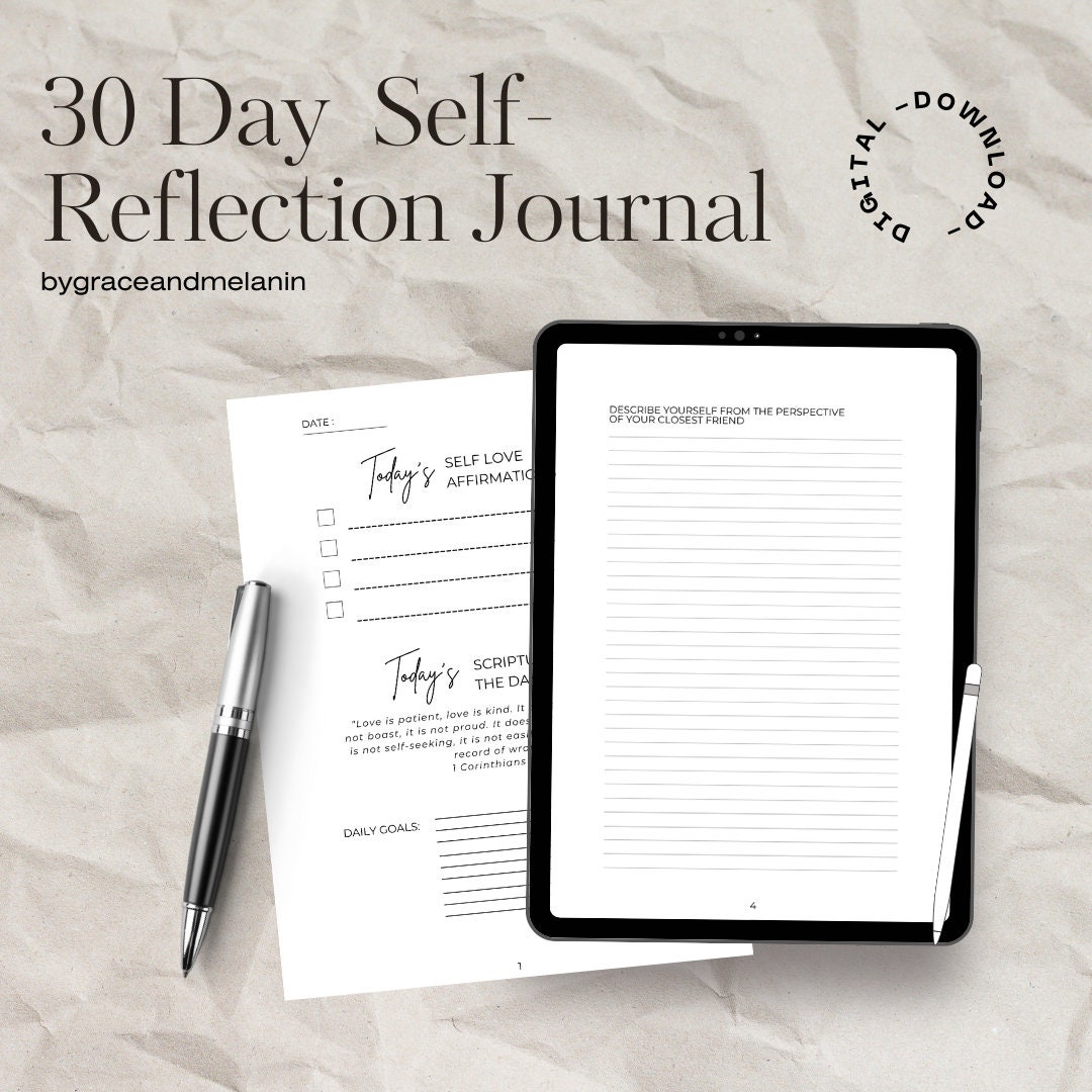 30 Days of Self Reflection - Made With Love Daily Christian Journal - Etsy