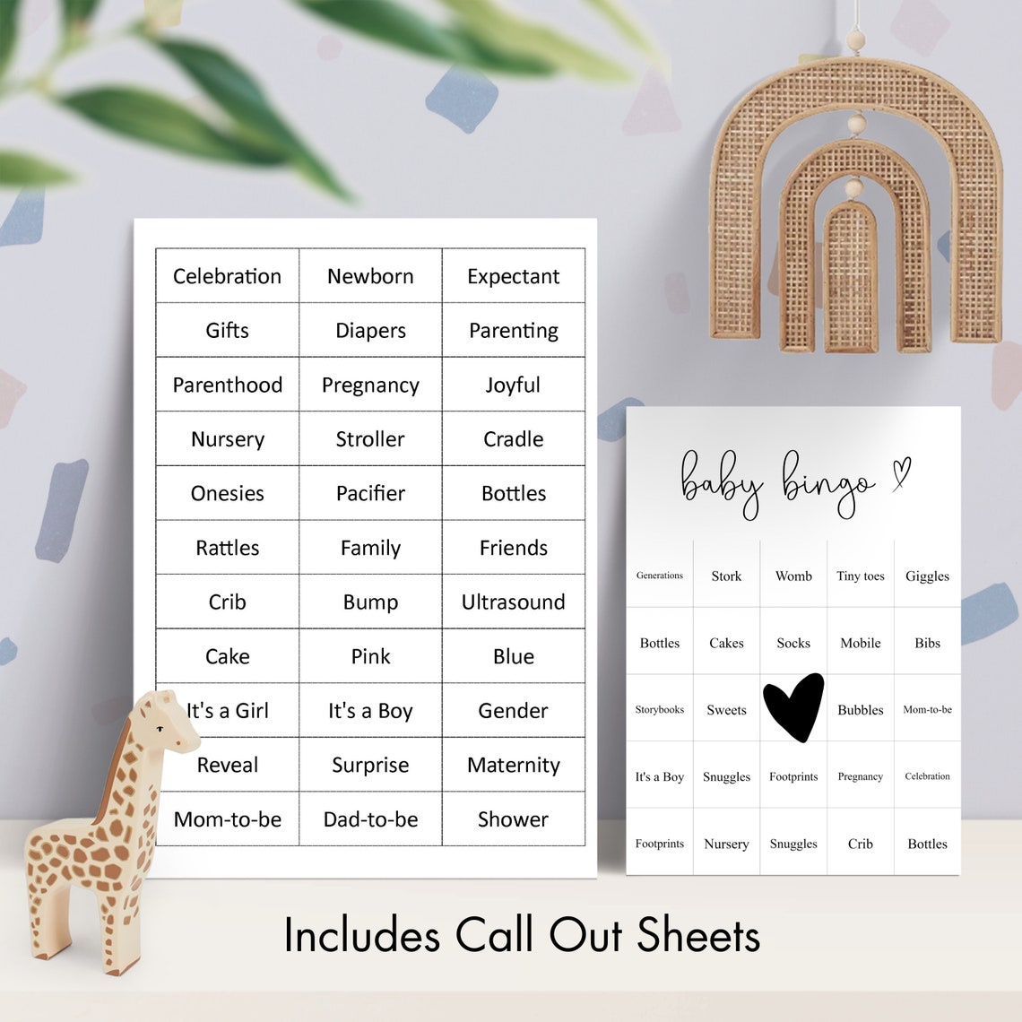 Baby Bingo Game | 40 Prefilled Baby Shower Bingo Cards | Baby Shower ...