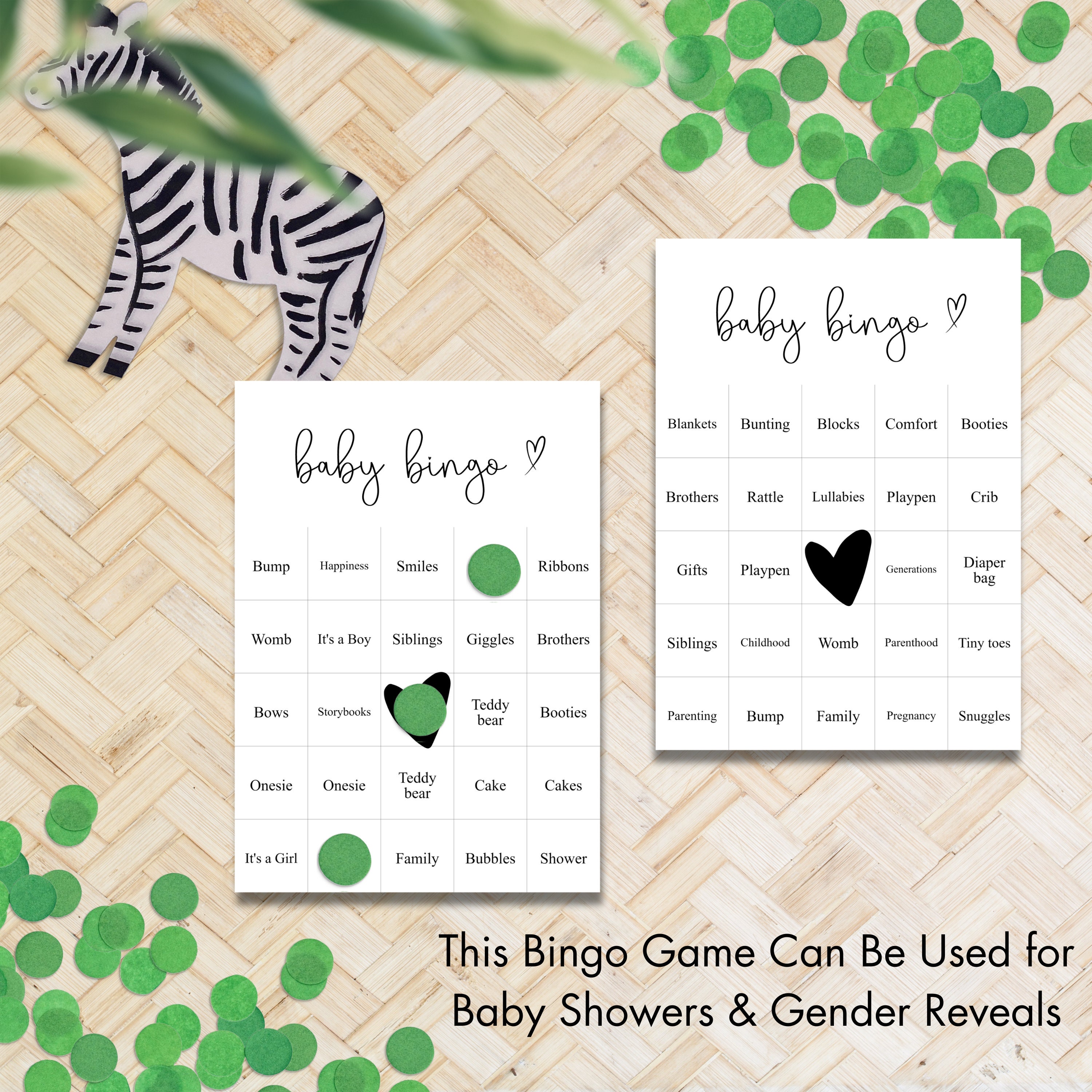 Baby Bingo Game | 40 Prefilled Baby Shower Bingo Cards | Baby Shower ...