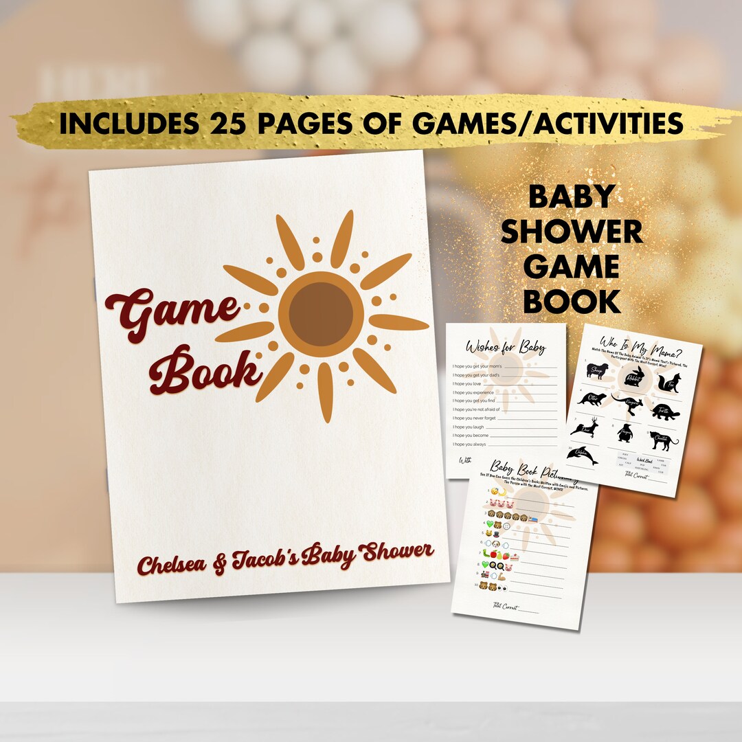 Sunshine Baby Shower Game Activity Bundle | Gender Neutral | Sun Baby ...