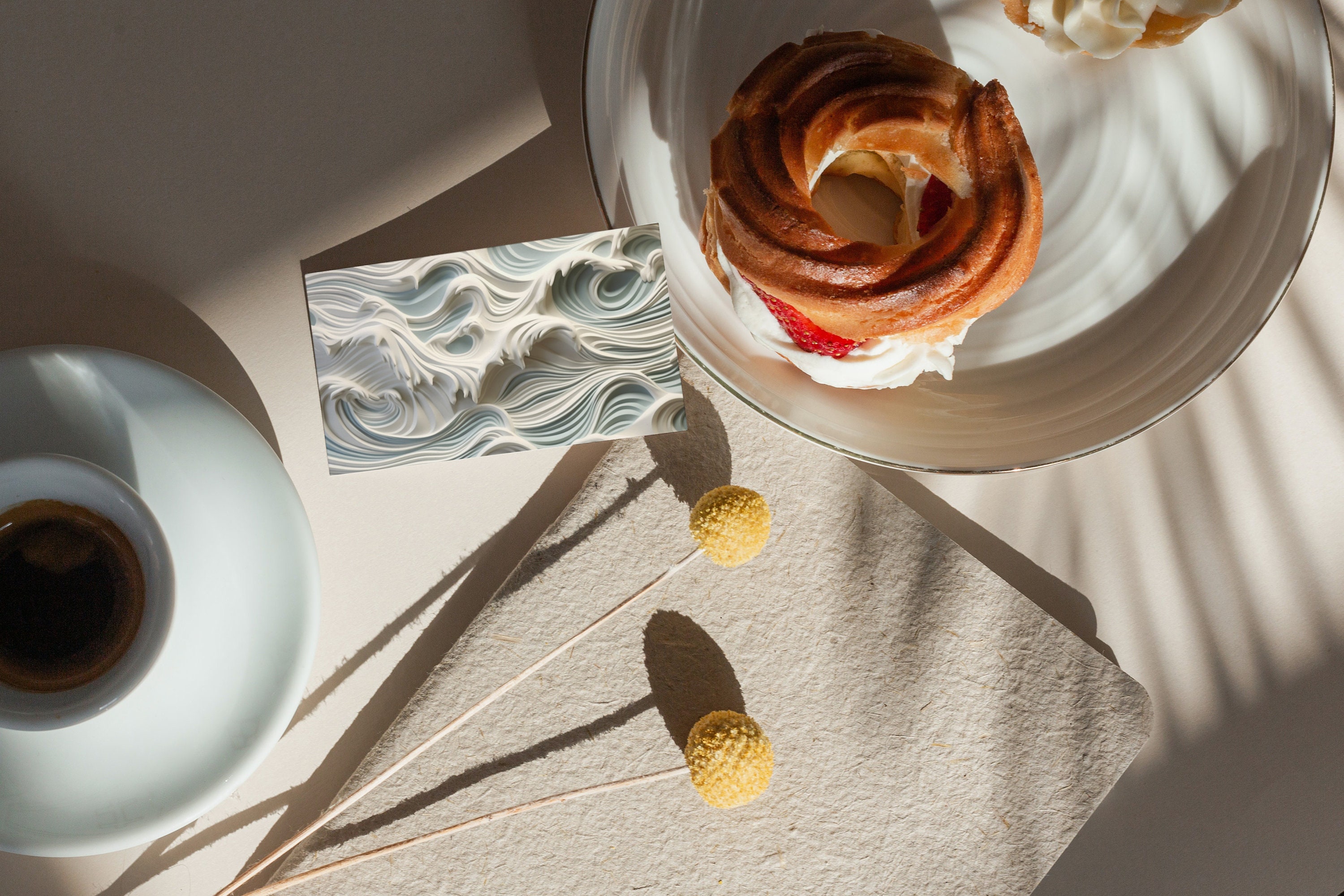 3D Seamless Digital Paper Waves Water Background, Wave Clip Art ...