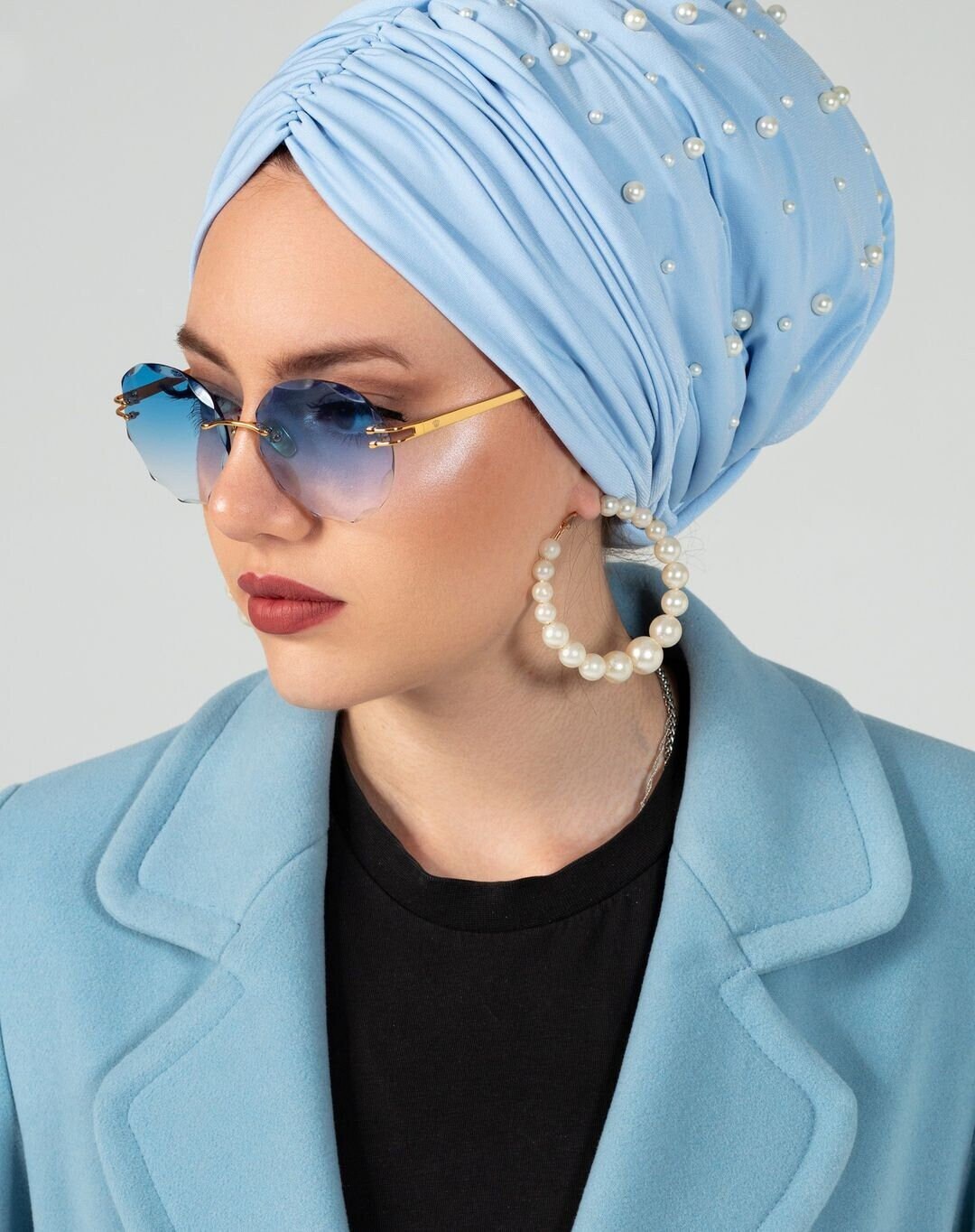 Fashion Turban Luxury Elegant Long Hair Turban Christmas Headwrap ...