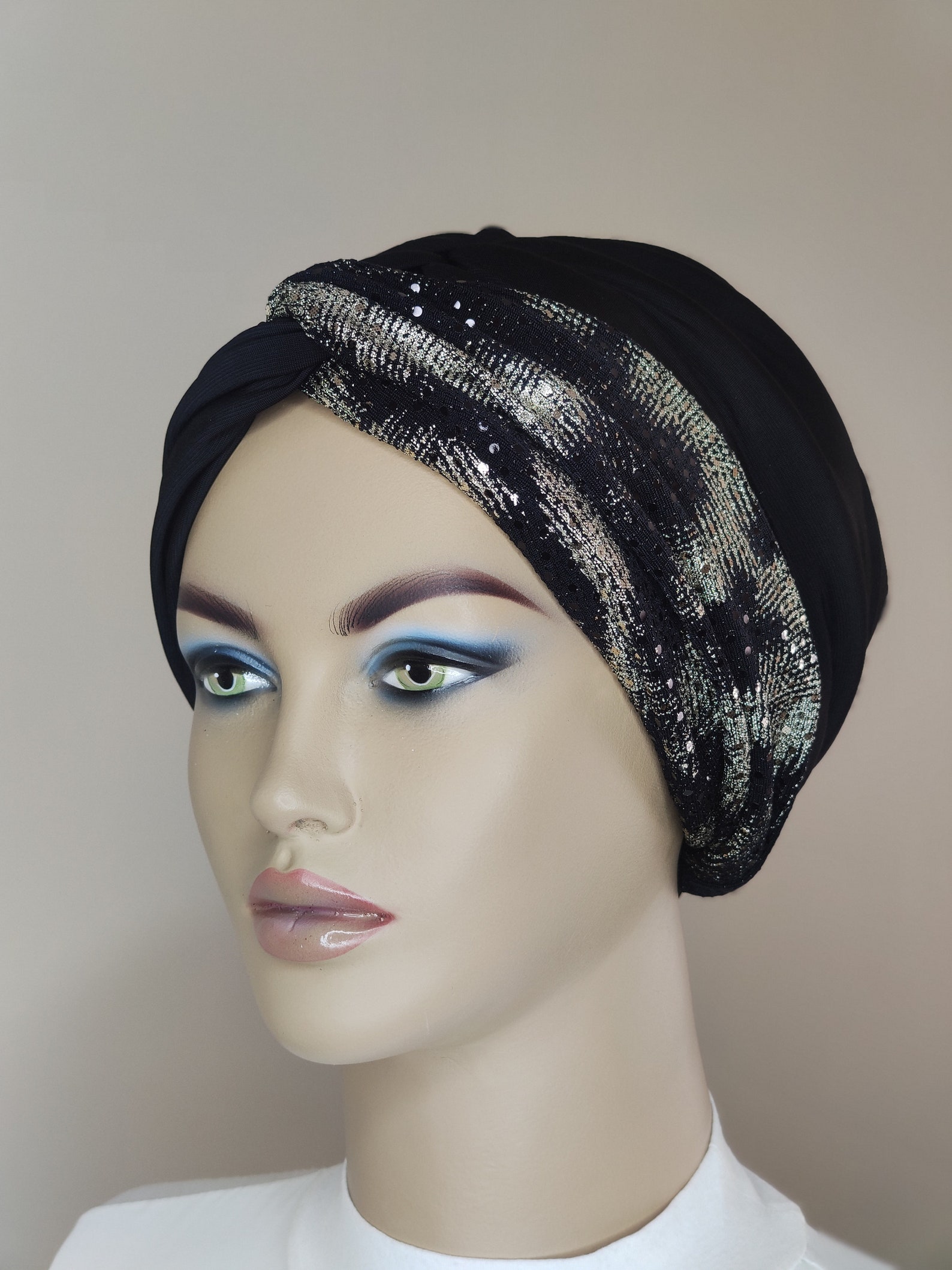 Leather Gilded Glittery Printed Turban,silk Turban,fancy Turban ...