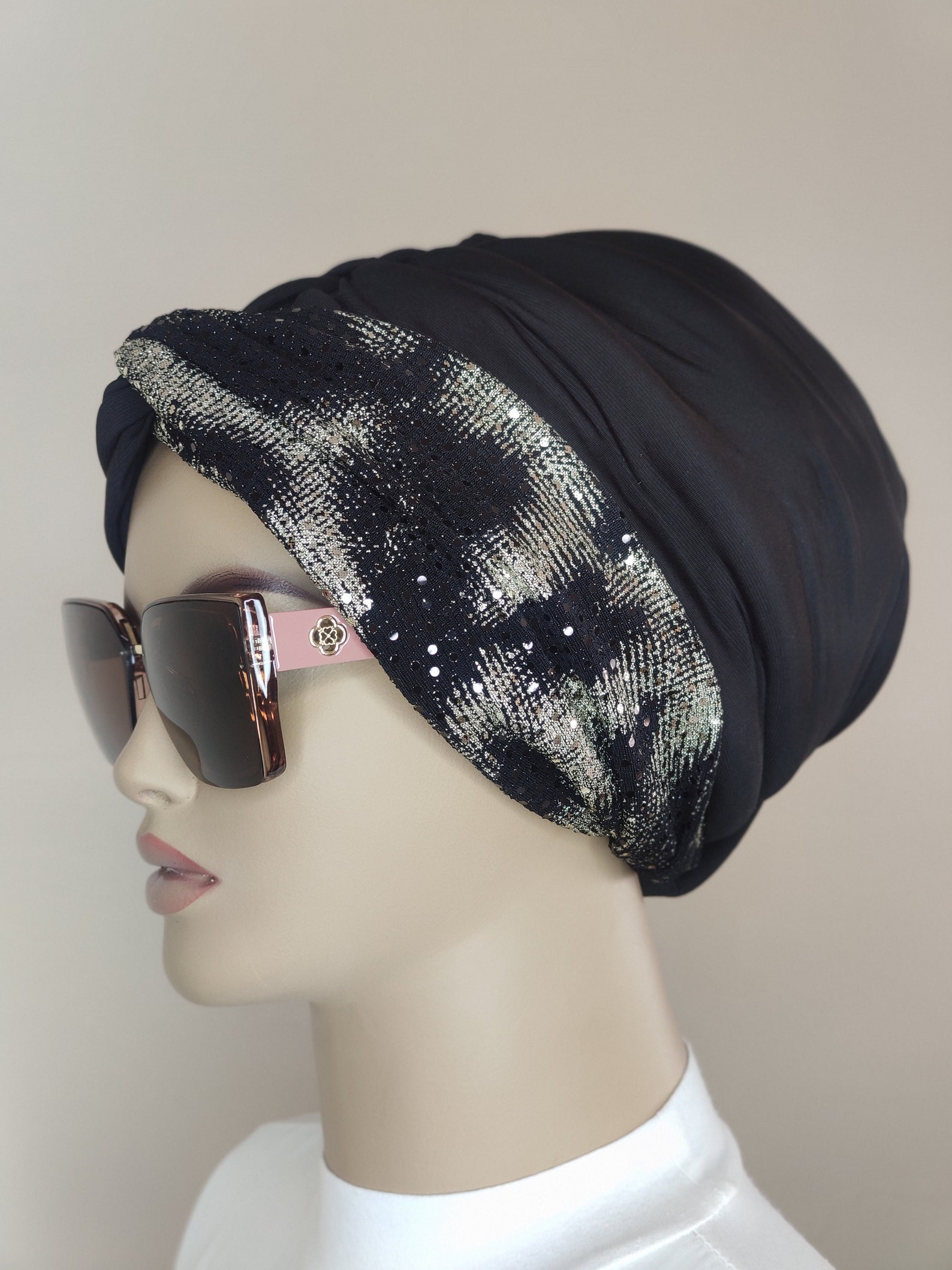 Leather Gilded Glittery Printed Turban,silk Turban,fancy Turban ...