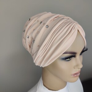 Winter Fashion Turban Luxury Elegant Long Hair Turban Christmas ...