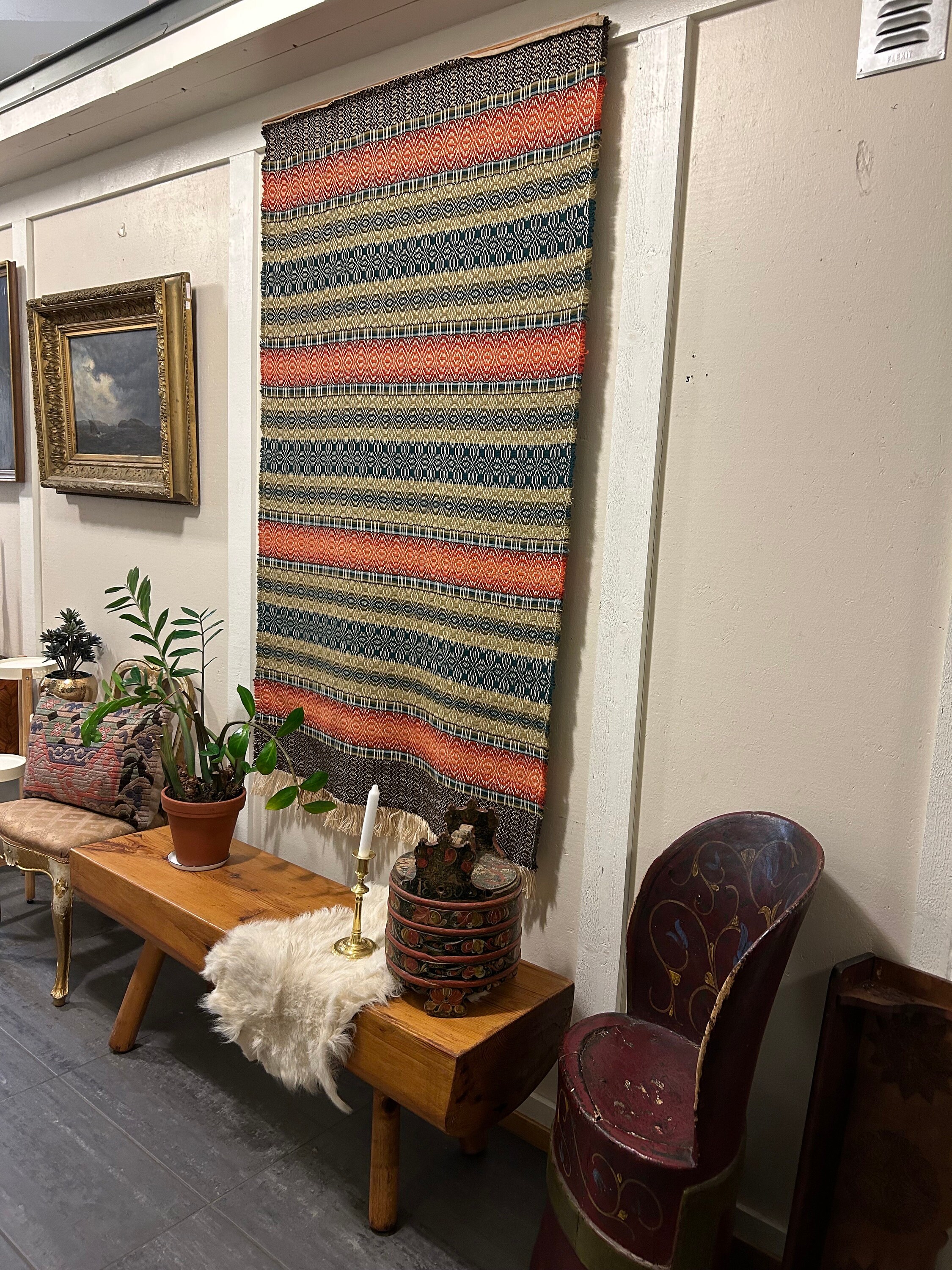 LARGE Norwegian Trondelag Wall Hanging/ Rug Tapestry / Coverlet, Hand ...