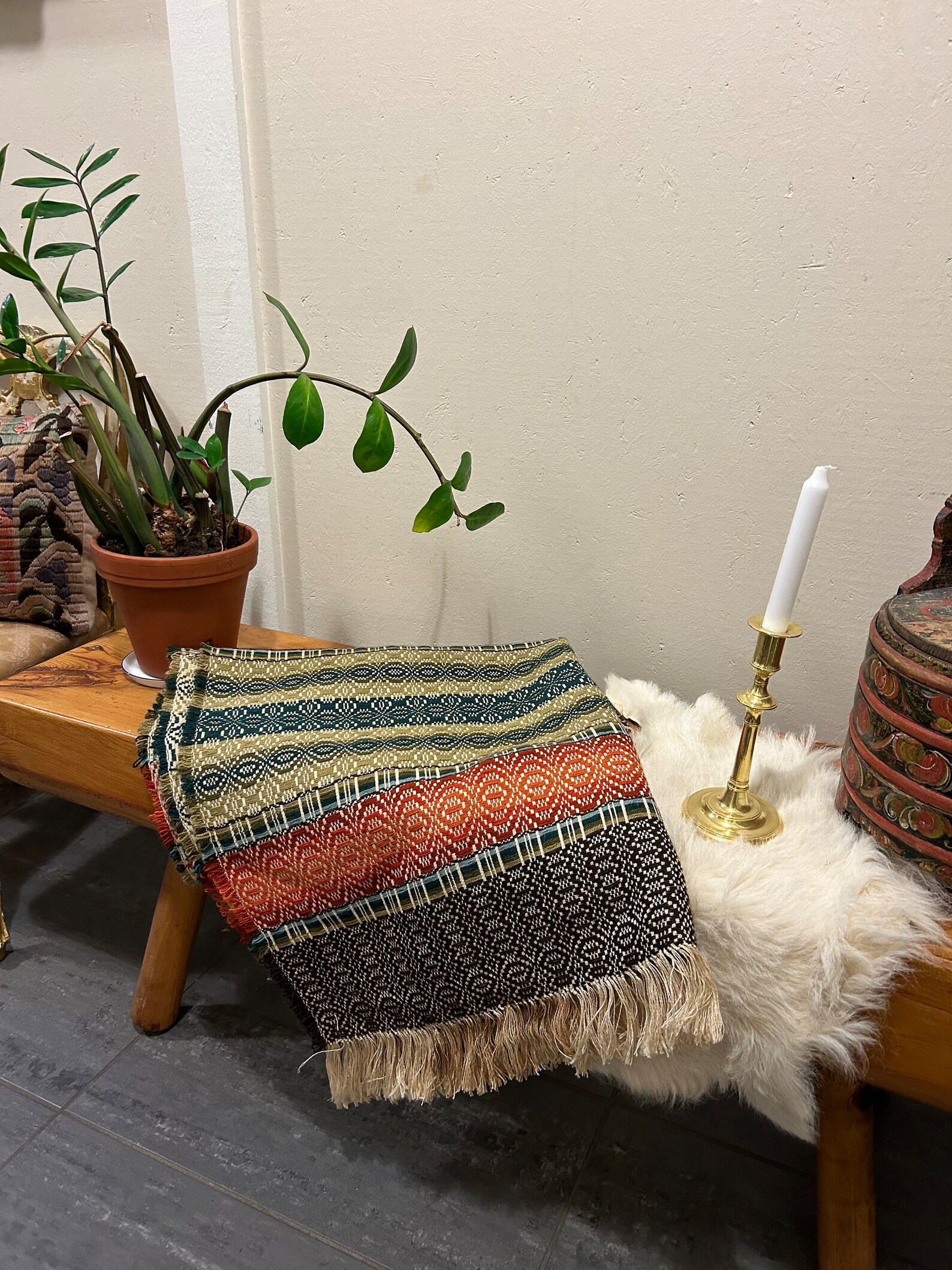 LARGE Norwegian Trondelag Wall Hanging/ Rug Tapestry / Coverlet, Hand ...