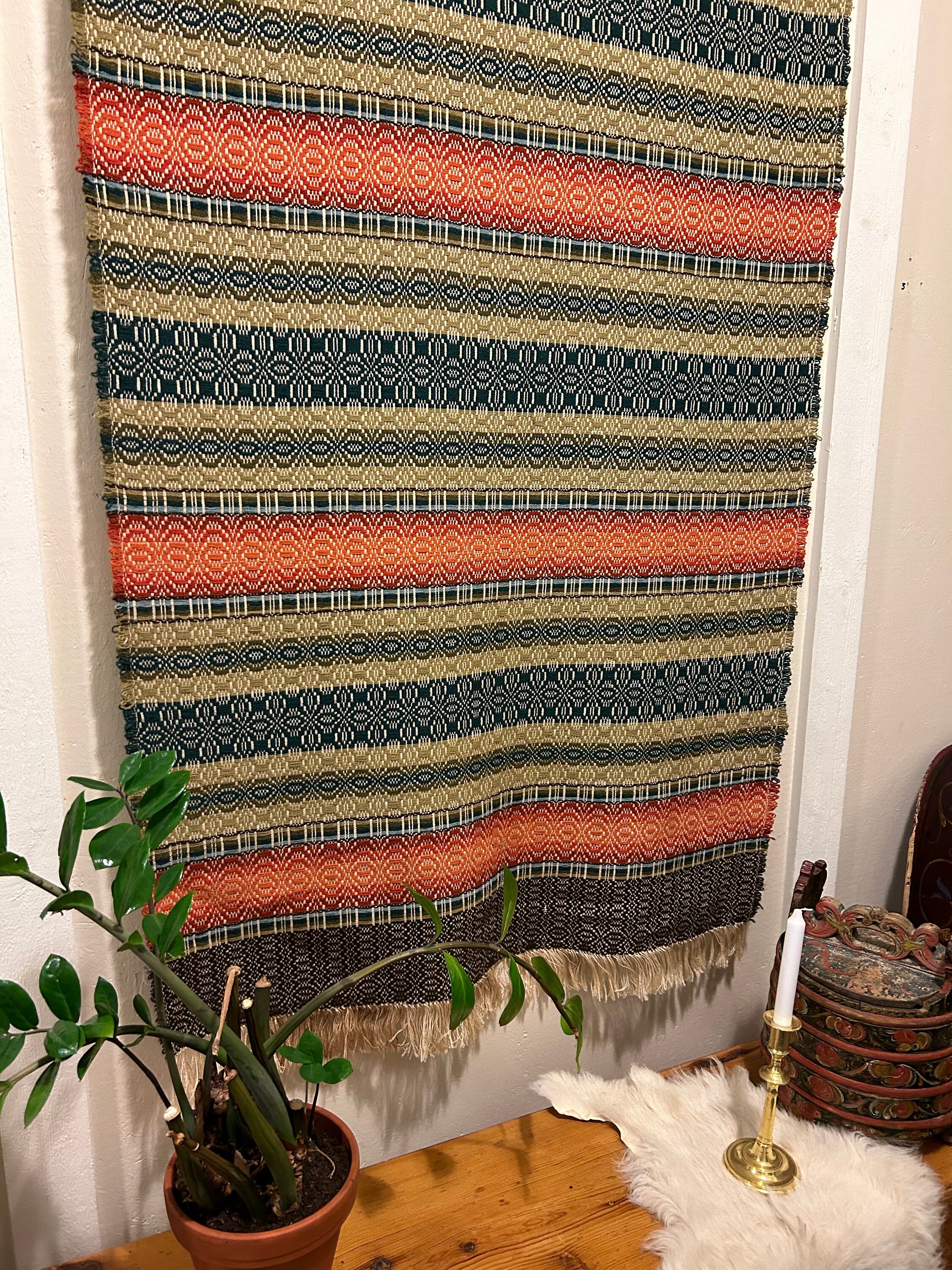 LARGE Norwegian Trondelag Wall Hanging/ Rug Tapestry / Coverlet, Hand ...