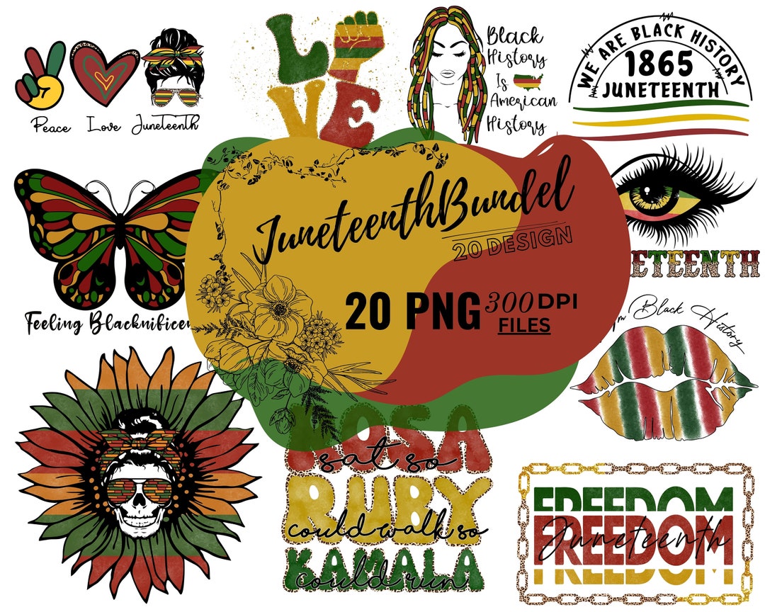 20 Juneteenth PNG Bundle Juneteenth Sublimation Png black History Png ...