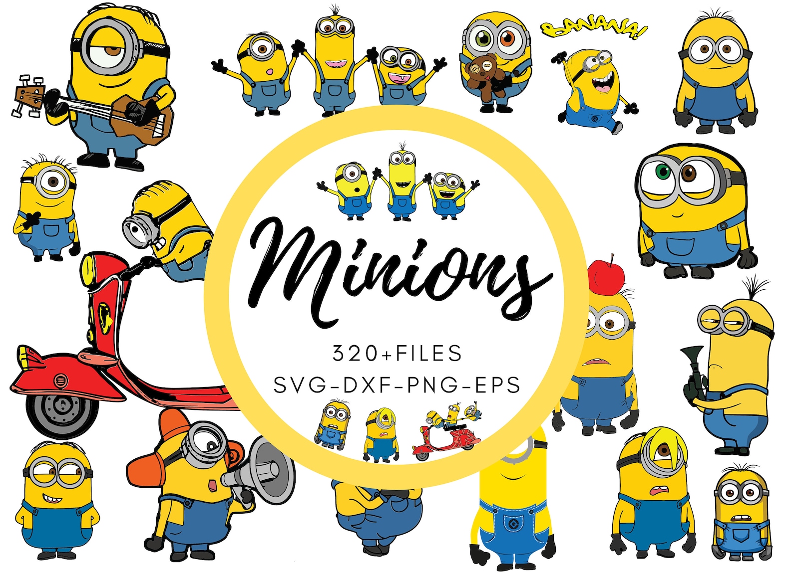 Minions Svg Bundle, Minions Png, Despicable Svg, Layered SVG, Minions ...