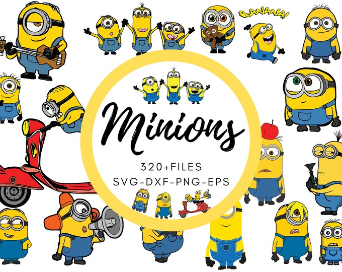 Minions SVG Bundle, Cut Files for Cricut and Silhouette (digital File ...