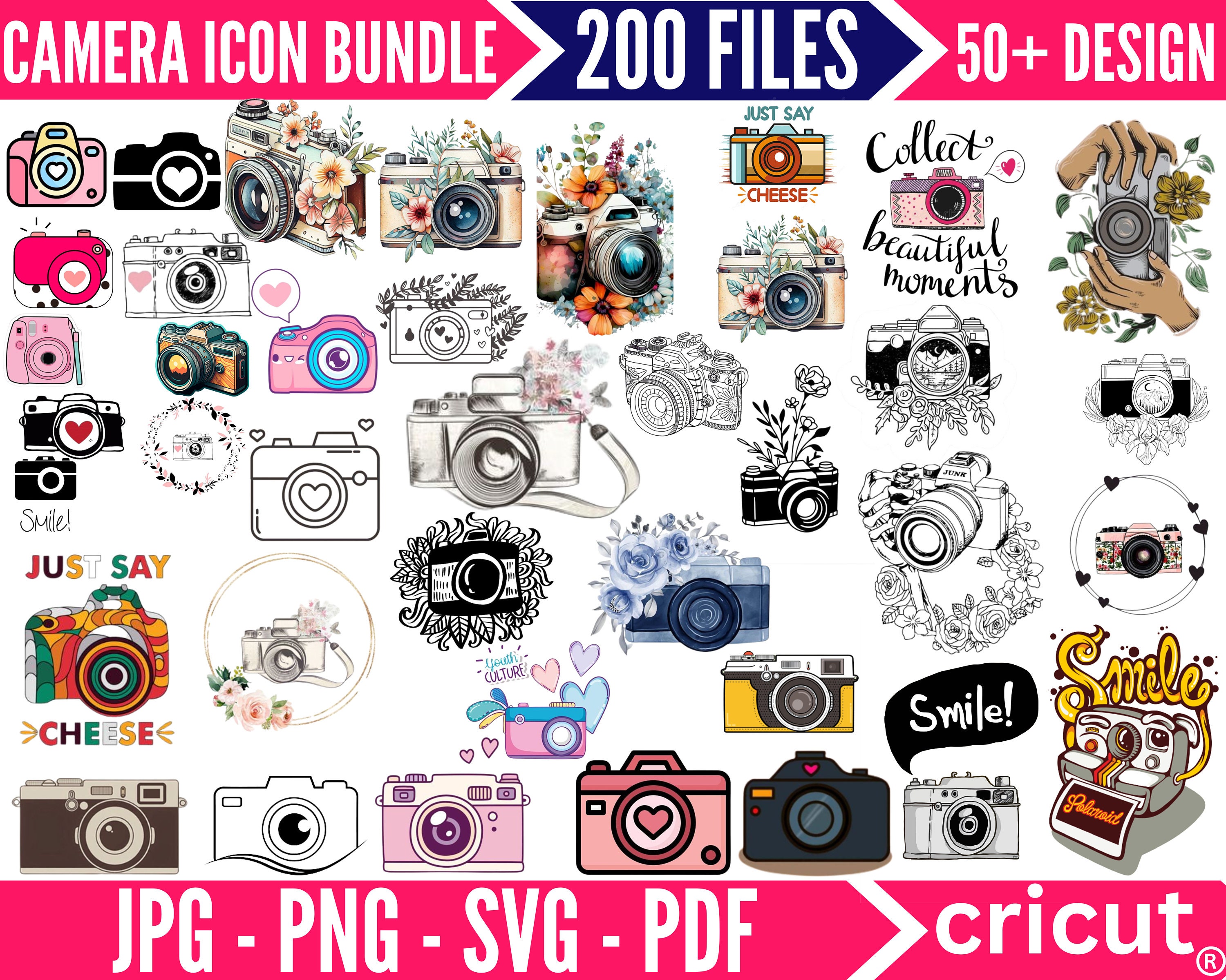 Retro Photography SVG Bundle Photography SVG Bundle, Photographer SVG ...