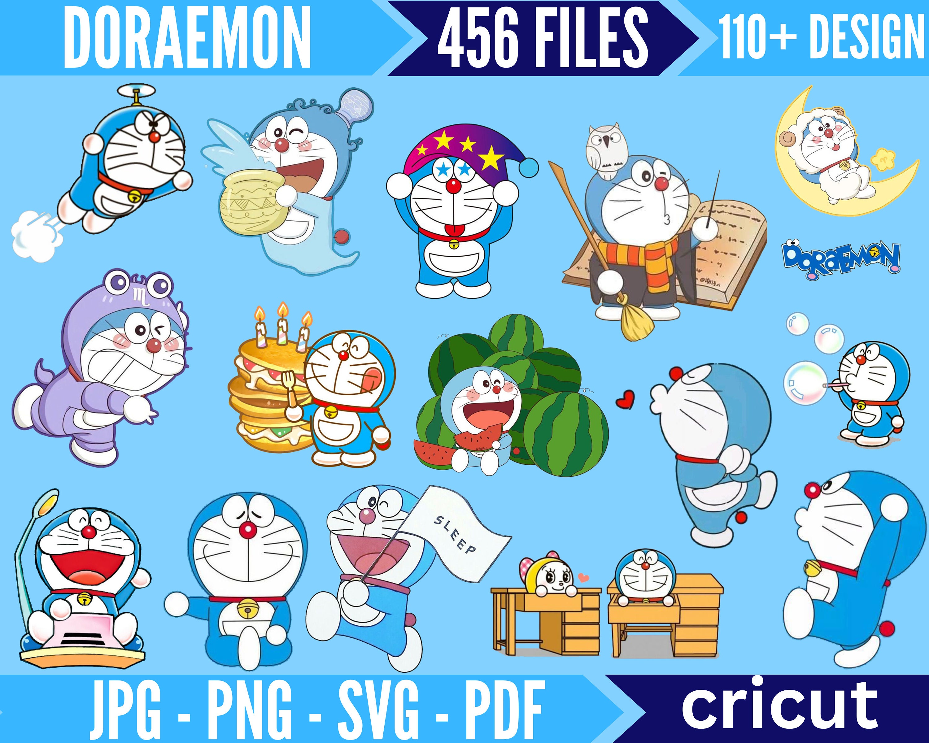 Doraemon SVG Bundle, Layered Cartoon Cut Files (digital Download) - Etsy