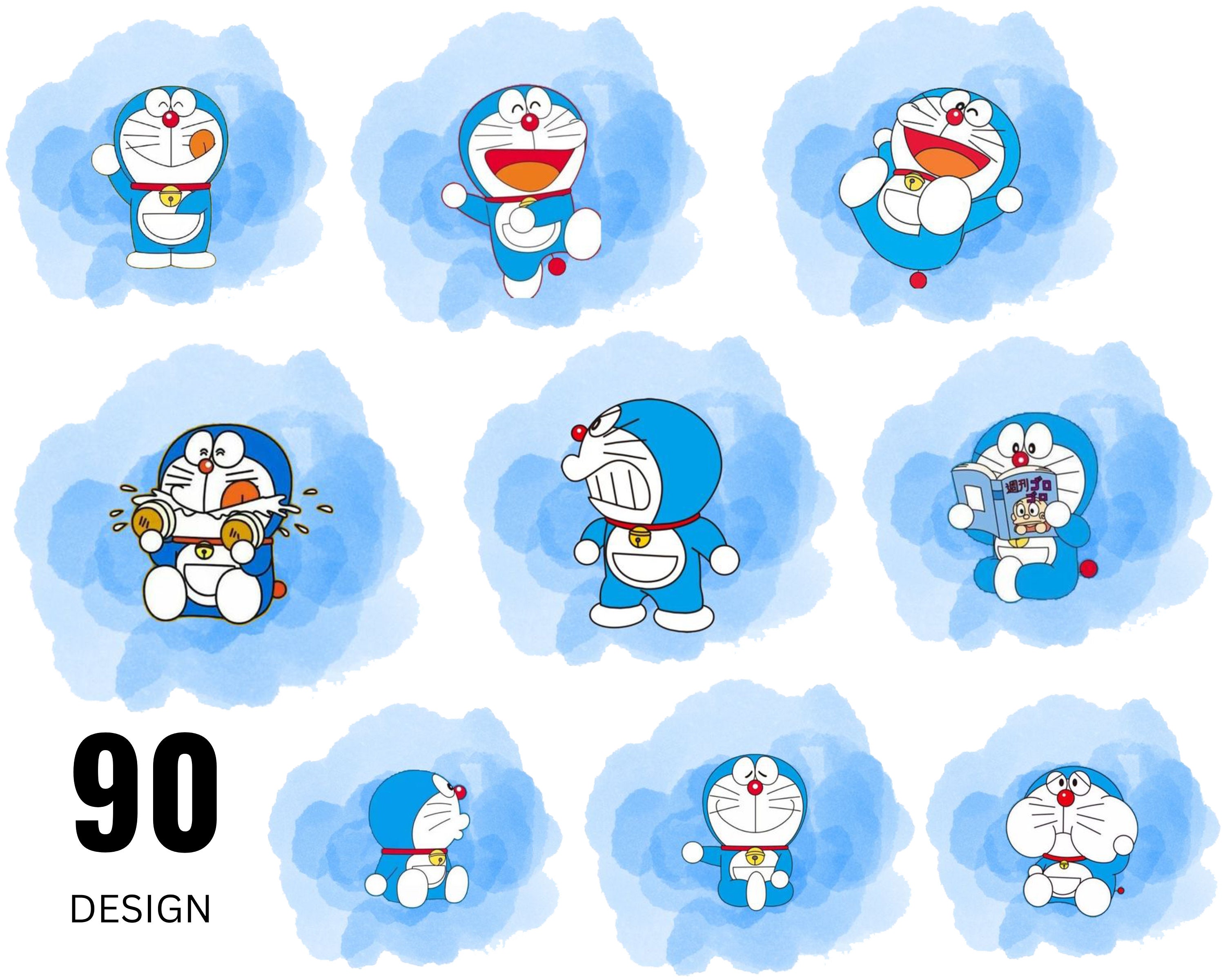 Doraemon Water Color Clipart Cut File Cricut Cutting File - Etsy