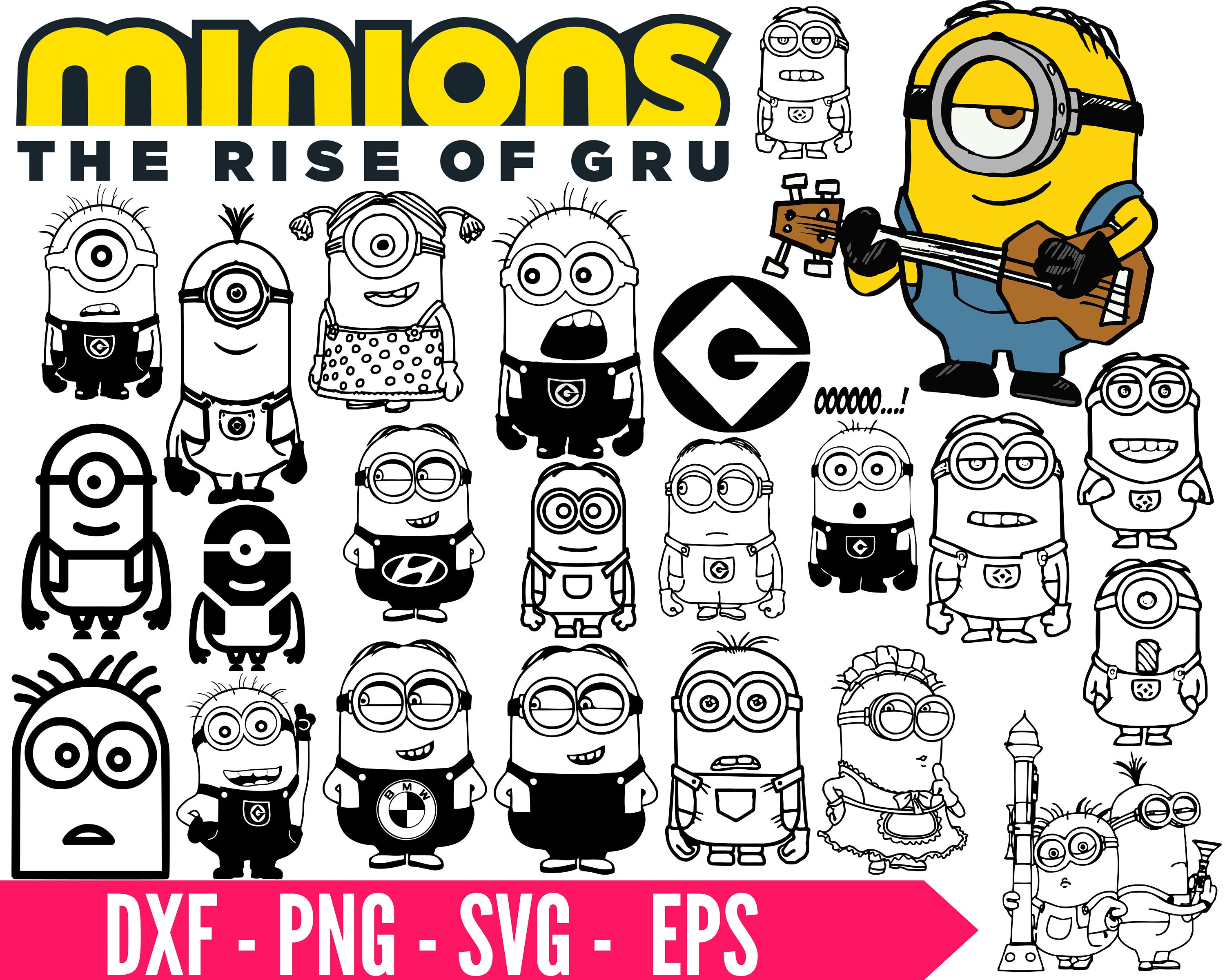Minions Svg Bundle Minions Png Despicable Svg SVG en capas - Etsy México