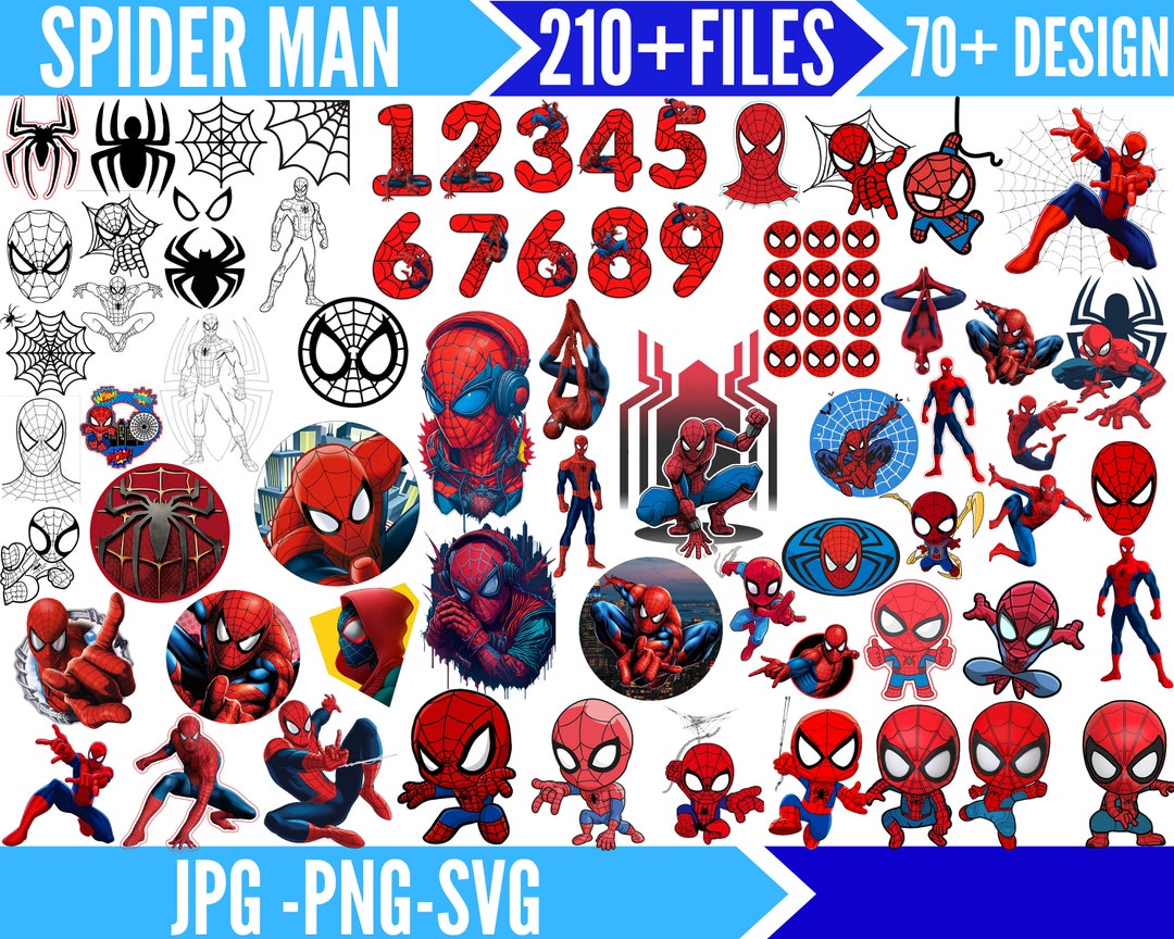Spiderman SVG Instant Download Svg, Png Spider-man Digital Design ...