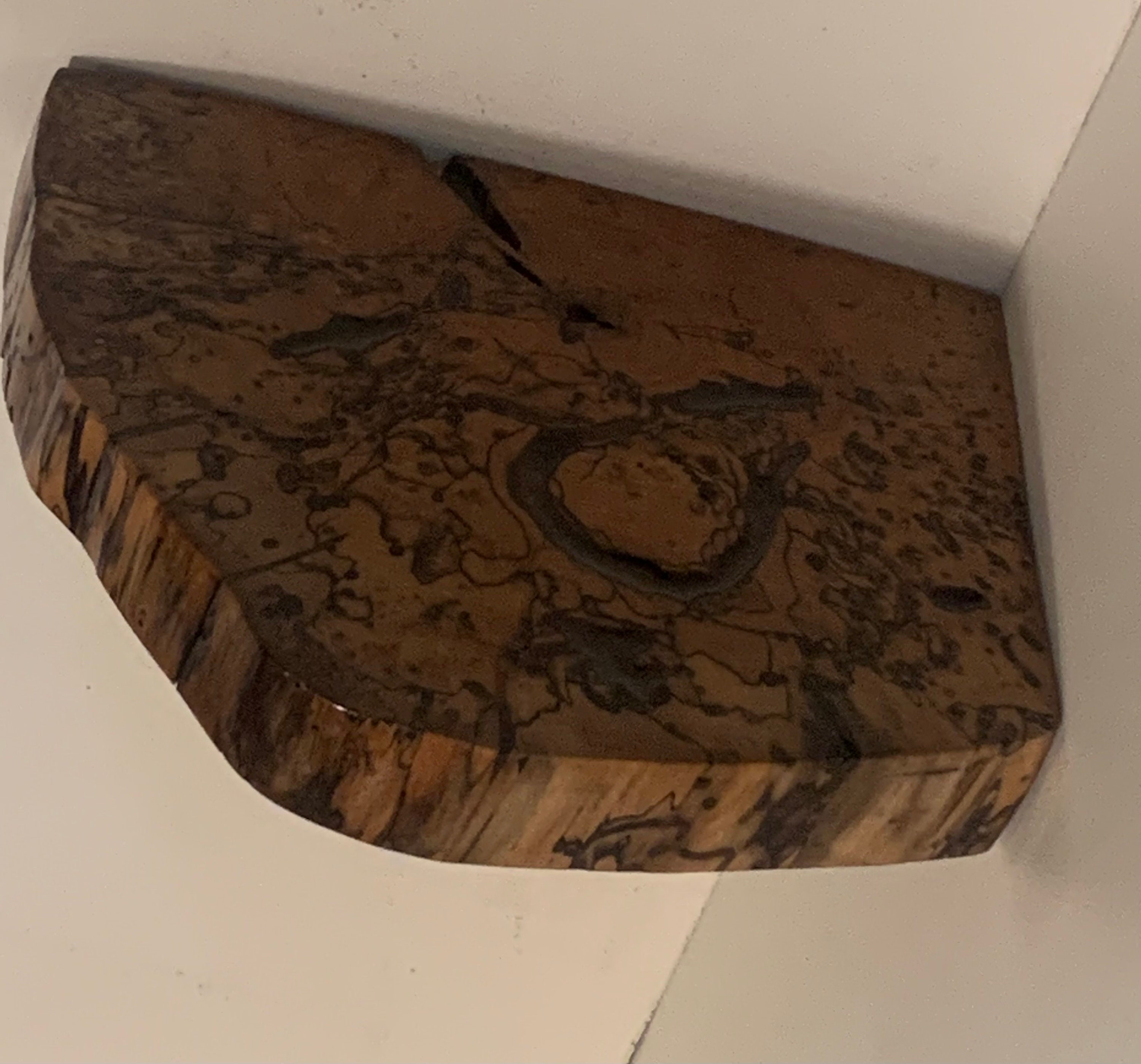 Live Edge Corner Floating Shelf - Etsy