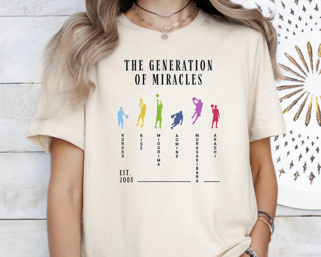 Generation of Miracles Basketball Anime Unisex Shirt, Sports Anime ...