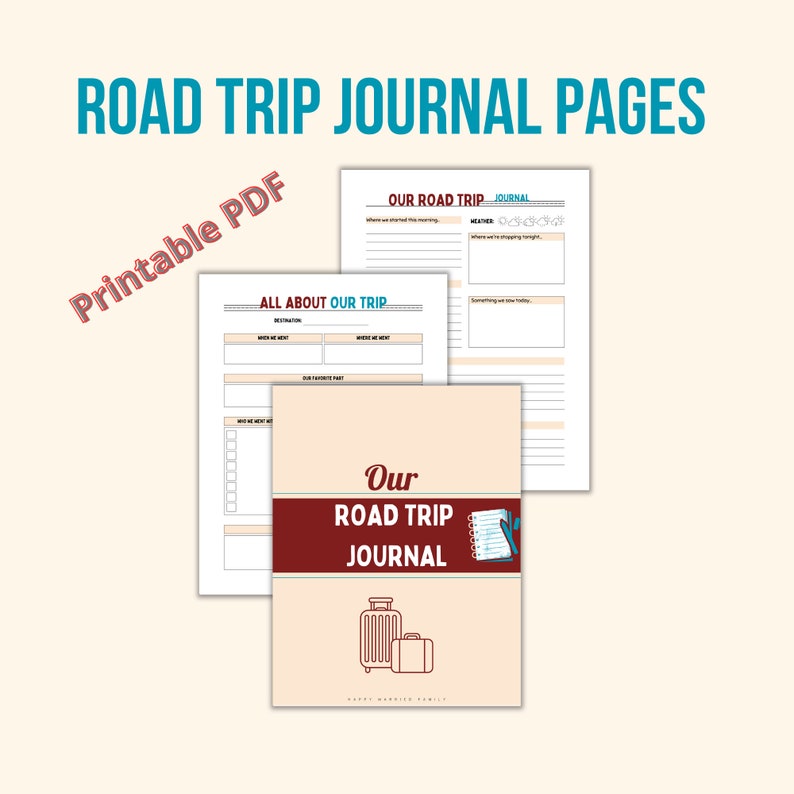 Family Road Trip Planner, Vacation Planner, Travel Planner Printable ...
