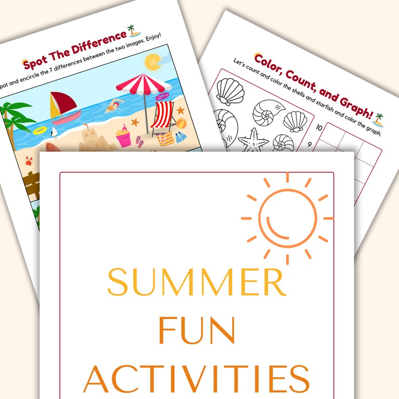 Summer Fun Activities for Kids, Summer Activity Printables, Kids ...