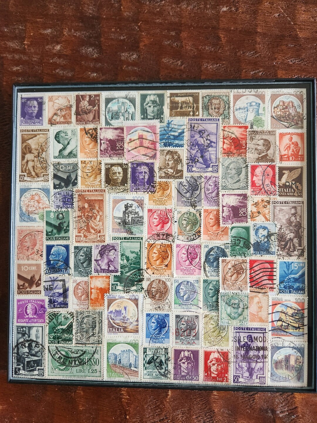 Vintage Italian Postage Stamp Collage - Etsy