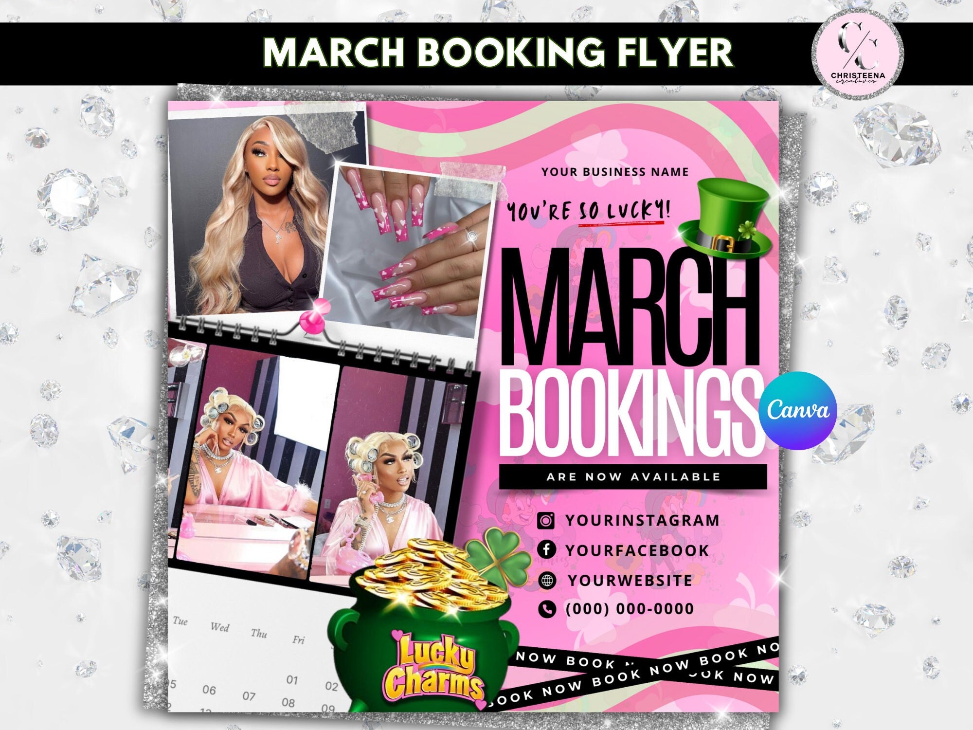 March Booking Flyer, March Flyer, March Books, St.patricks Day Flyer ...