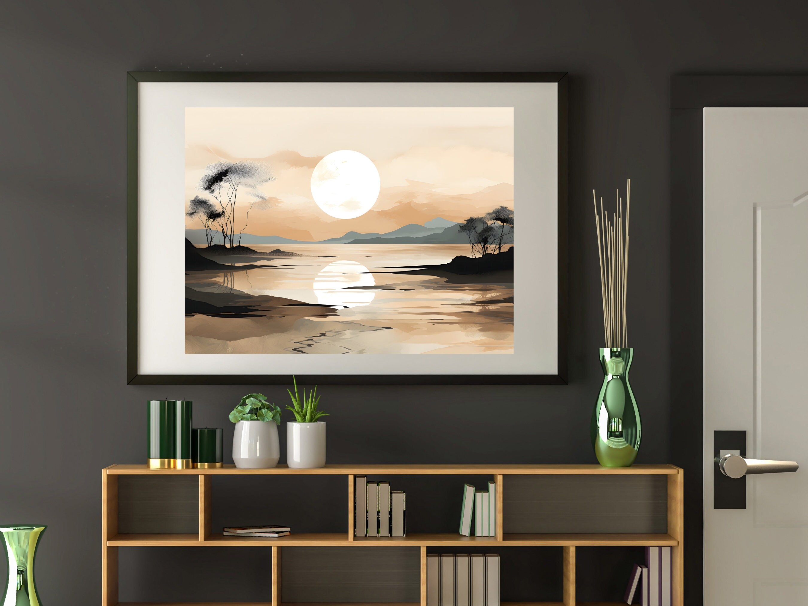 Sunset Painting Wall Art,ocean Poster Landscape,nature Digital Print ...