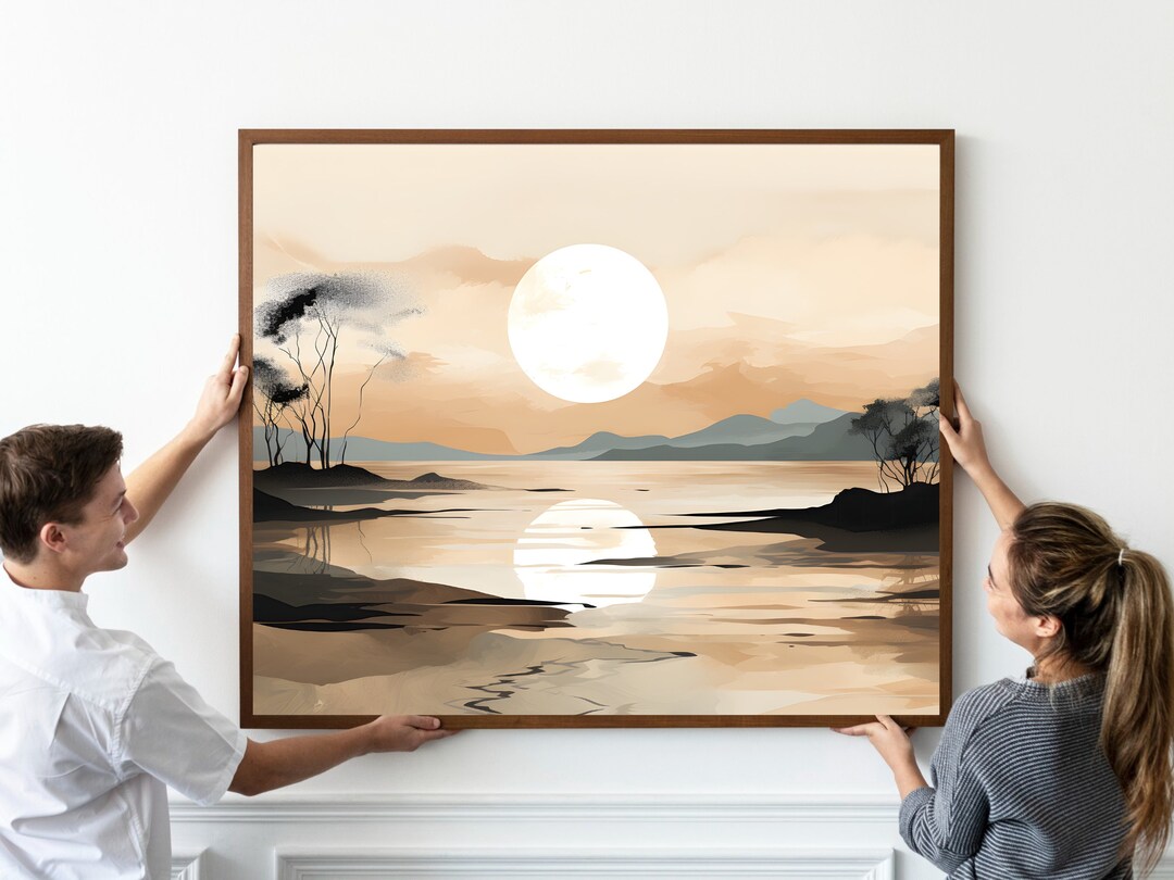 Sunset Painting Wall Art,ocean Poster Landscape,nature Digital Print ...