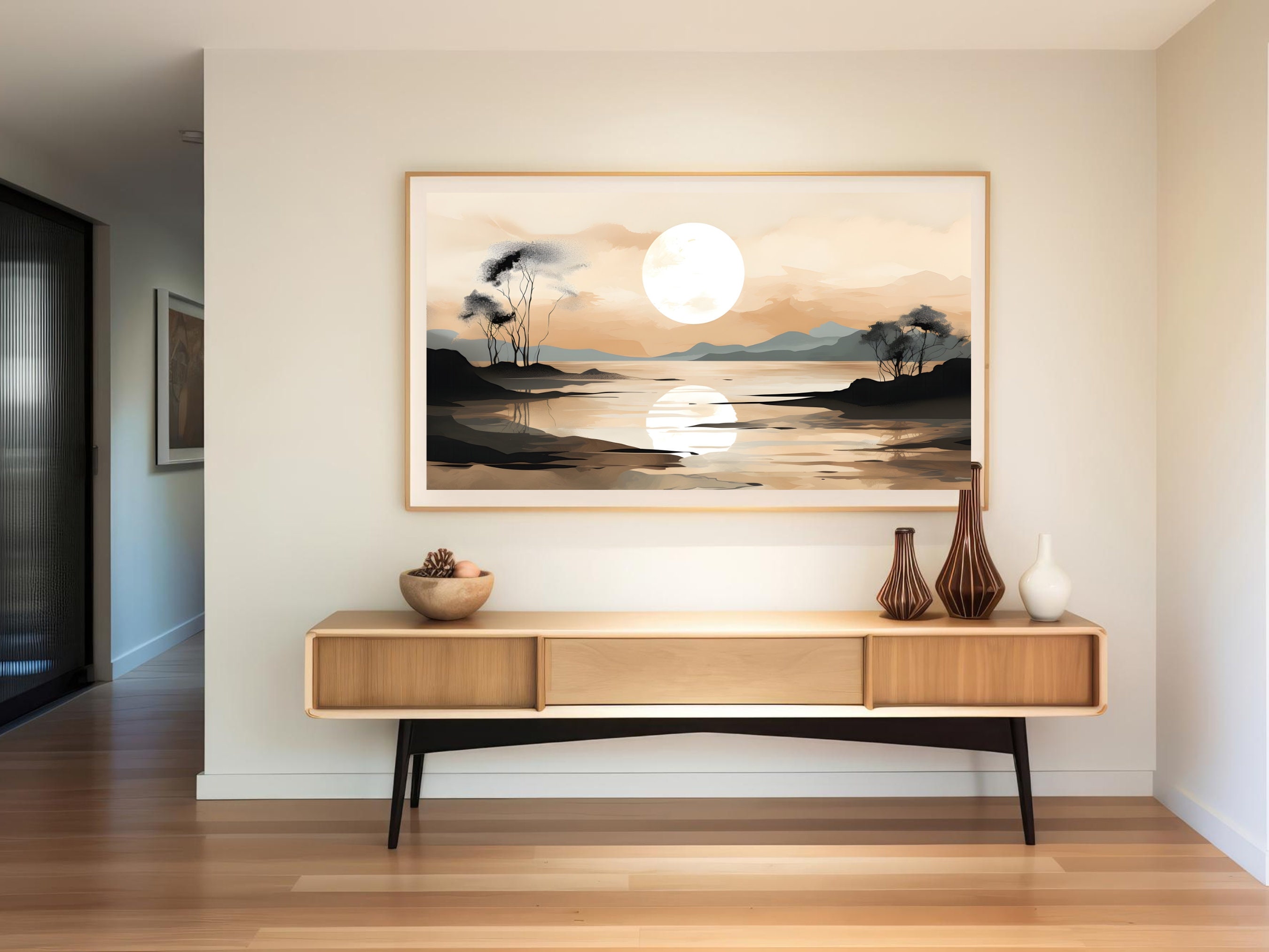 Sunset Painting Wall Art,ocean Poster Landscape,nature Digital Print ...