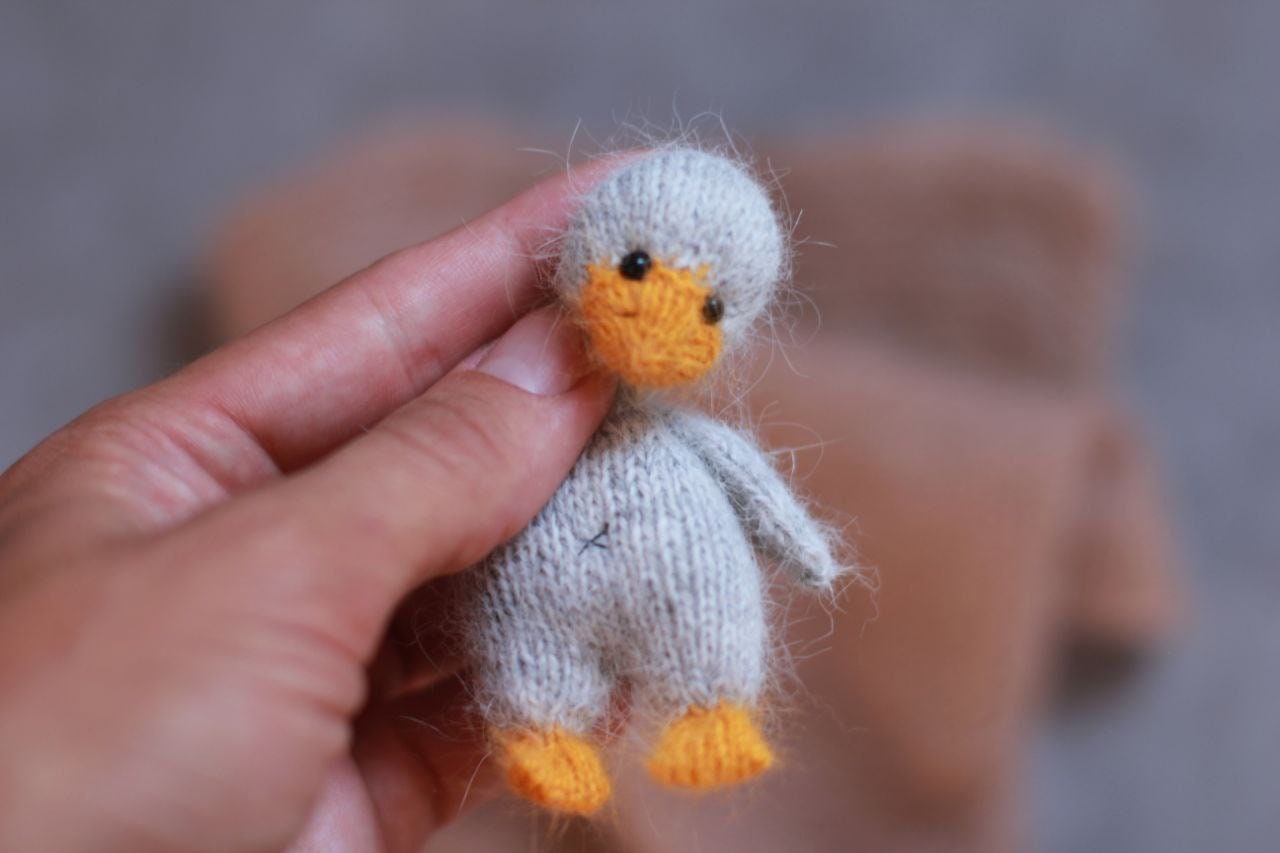 Soft Knitted Goose Toy for Newborn Photo Knitted Props for - Etsy