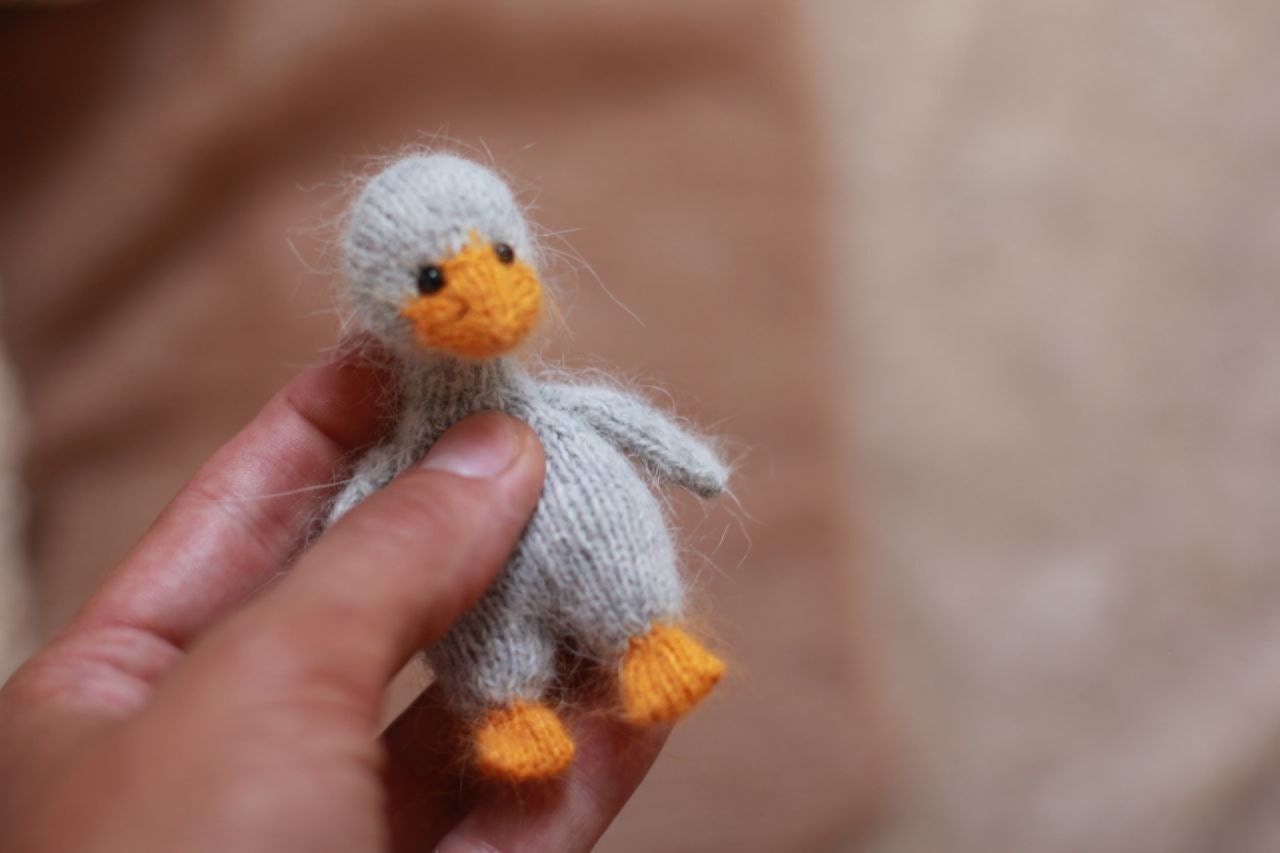 Soft Knitted Goose Toy for Newborn Photo Knitted Props for - Etsy