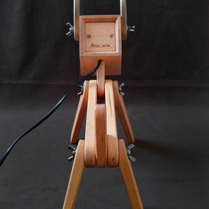 Handmade Beech Wood Dog Lamp: Adjustable Desk Light - Etsy