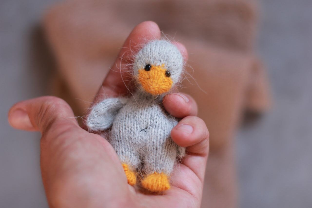 Soft Knitted Goose Toy for Newborn Photo Knitted Props for - Etsy