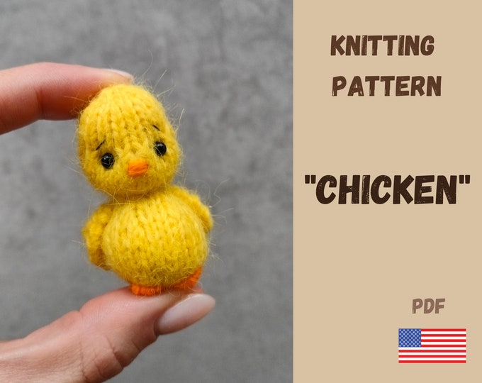 Mini Chiken Knitting Pattern. English and Russian PDF. - Etsy Australia