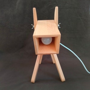 Scandinavian Style Dog Lamp, Wooden Lamp DOG With Adjustable Positions ...