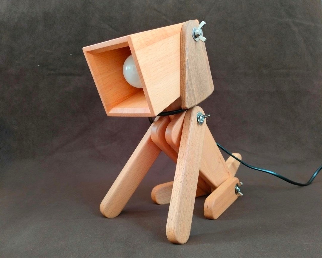 Dog Lamp: Handmade Beechwood Spaniel Desk Lamp - Etsy